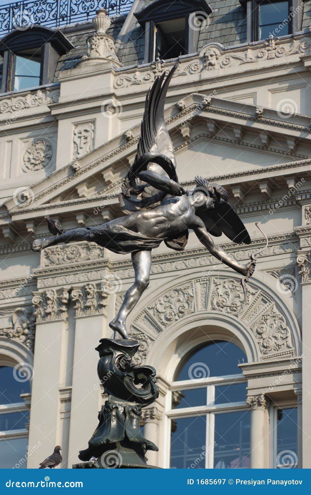 London Eros statue stock image. Image of love, arrow, cupid - 1685697