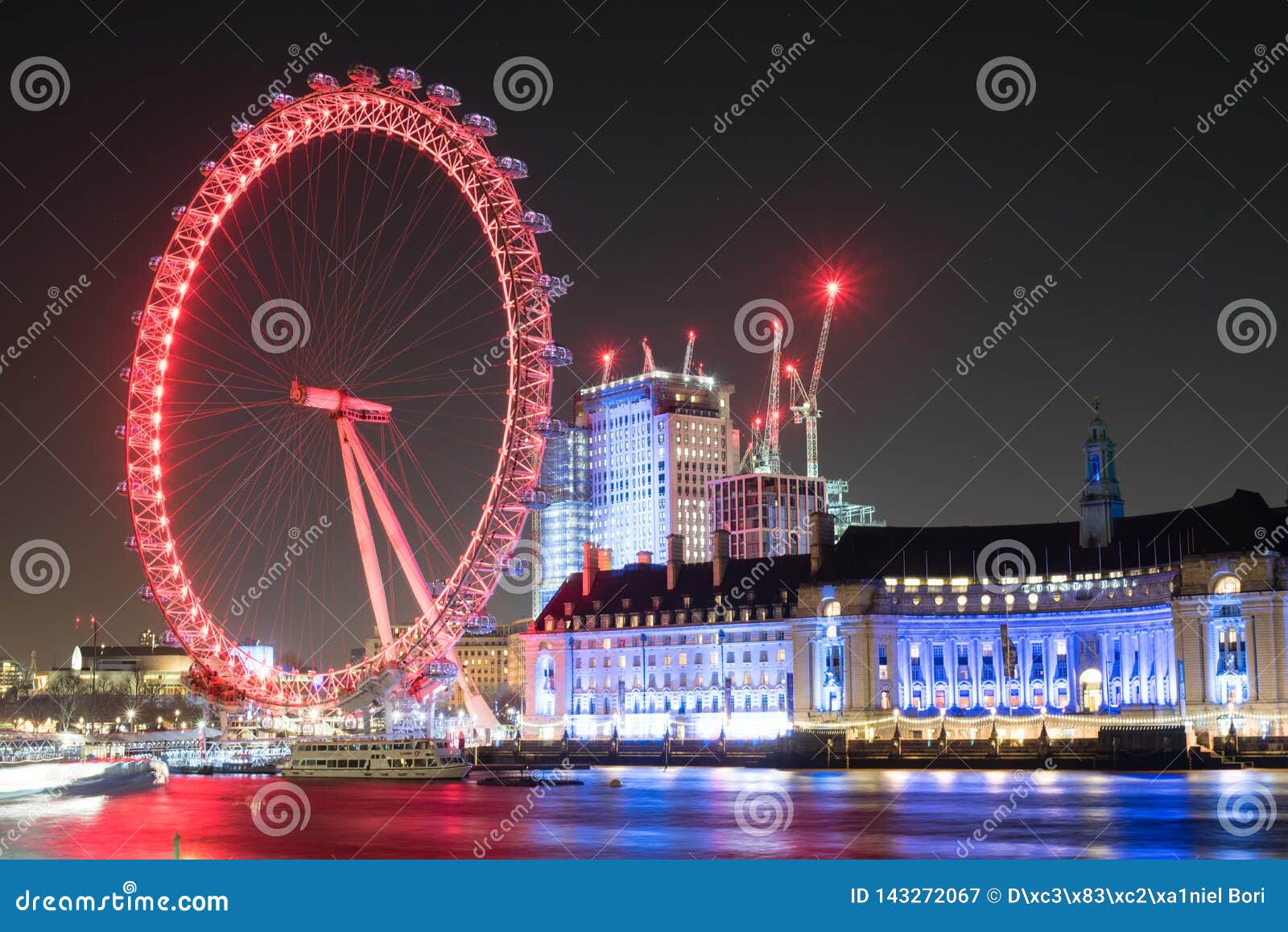 London Eye Close Up Long Exposure Editorial Photography - Image of ...