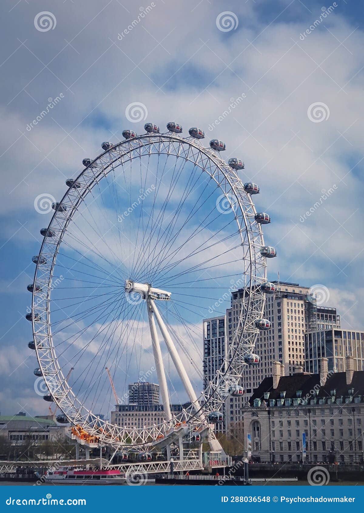 The London Eye Ferris Wheel in UK Stock Photo - Image of europe ...