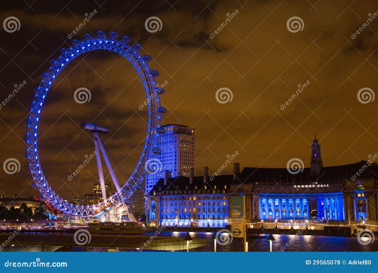 London eye night editorial stock photo. Image of millennium - 29565078