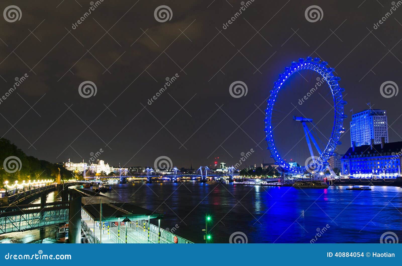 London Eye at Night editorial stock image. Image of sightseeing - 40884054