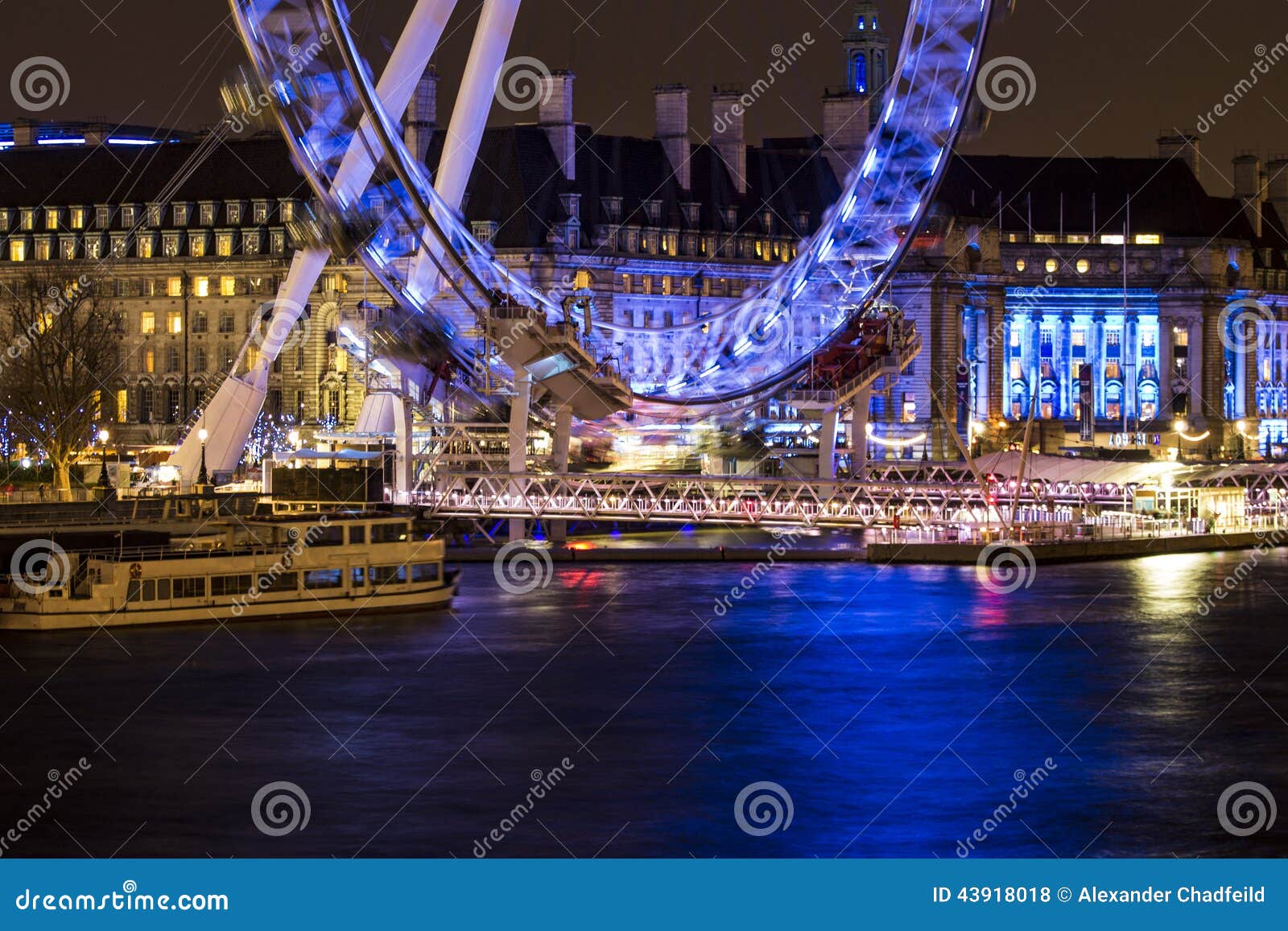 London Eye night view editorial stock photo. Image of view - 43918018