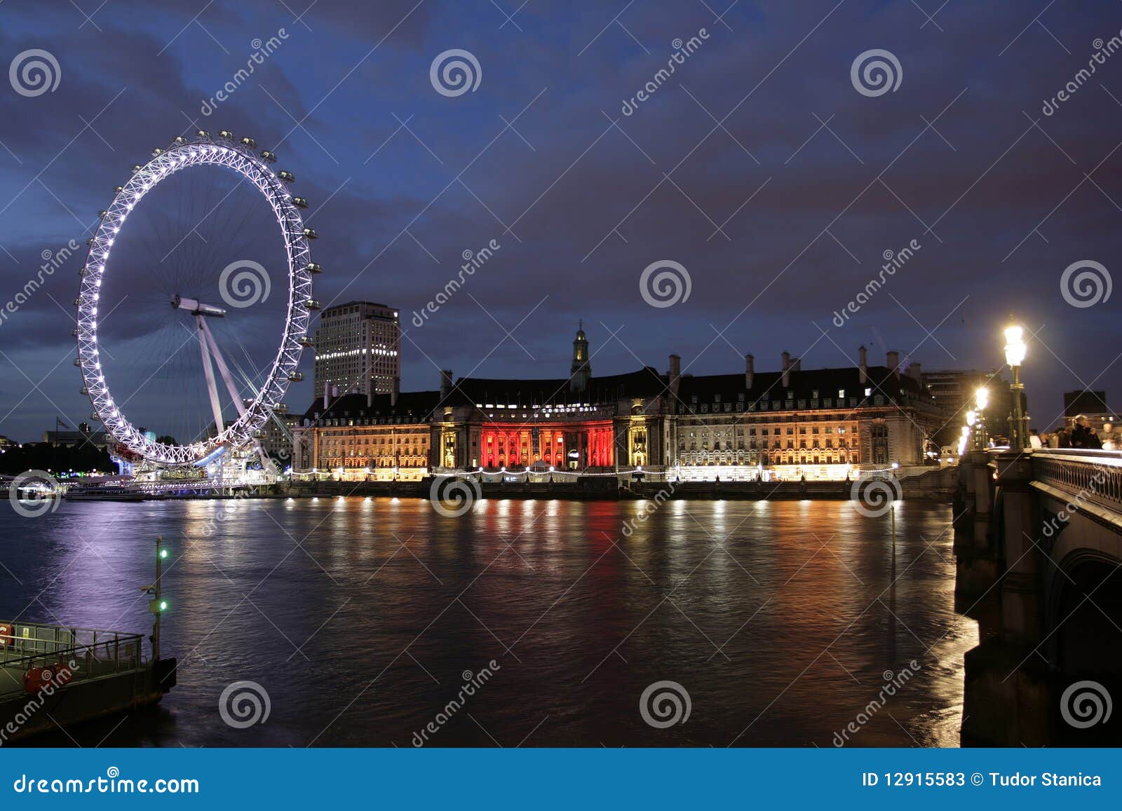 London Eye Nightview editorial stock photo. Image of nightview - 12915583