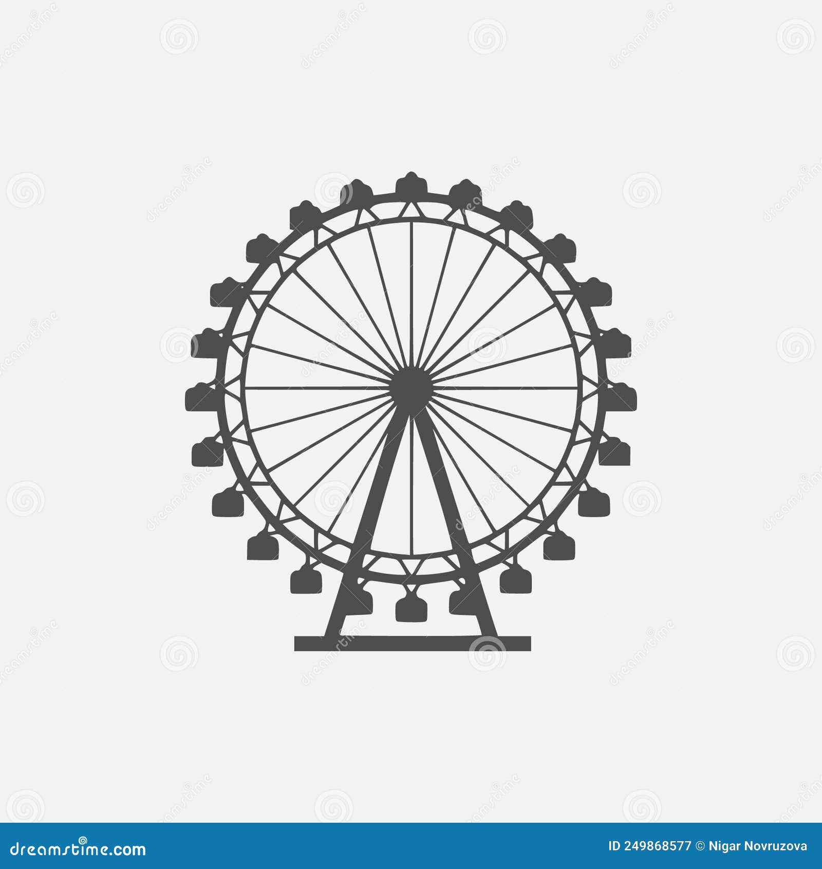London Eye Vector Symbol. Linear Style Sign for Mobile Concept and Web ...