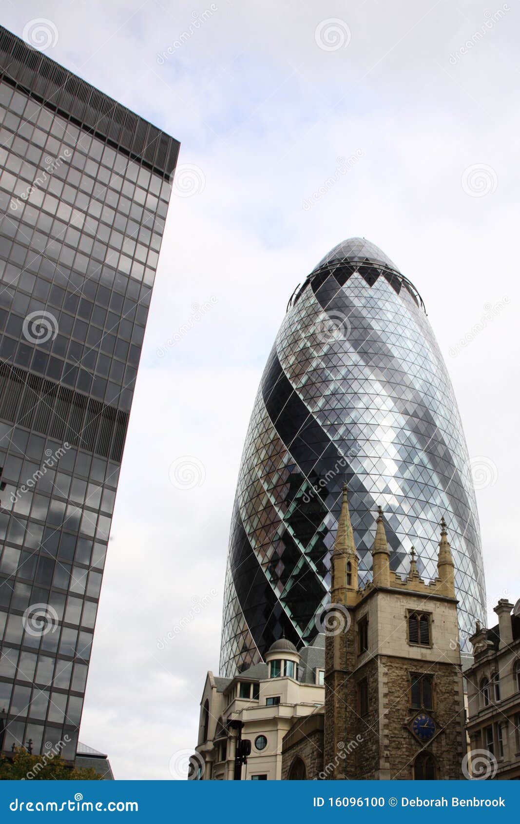 London Gherkin Building stock photo. Image of district - 16096100
