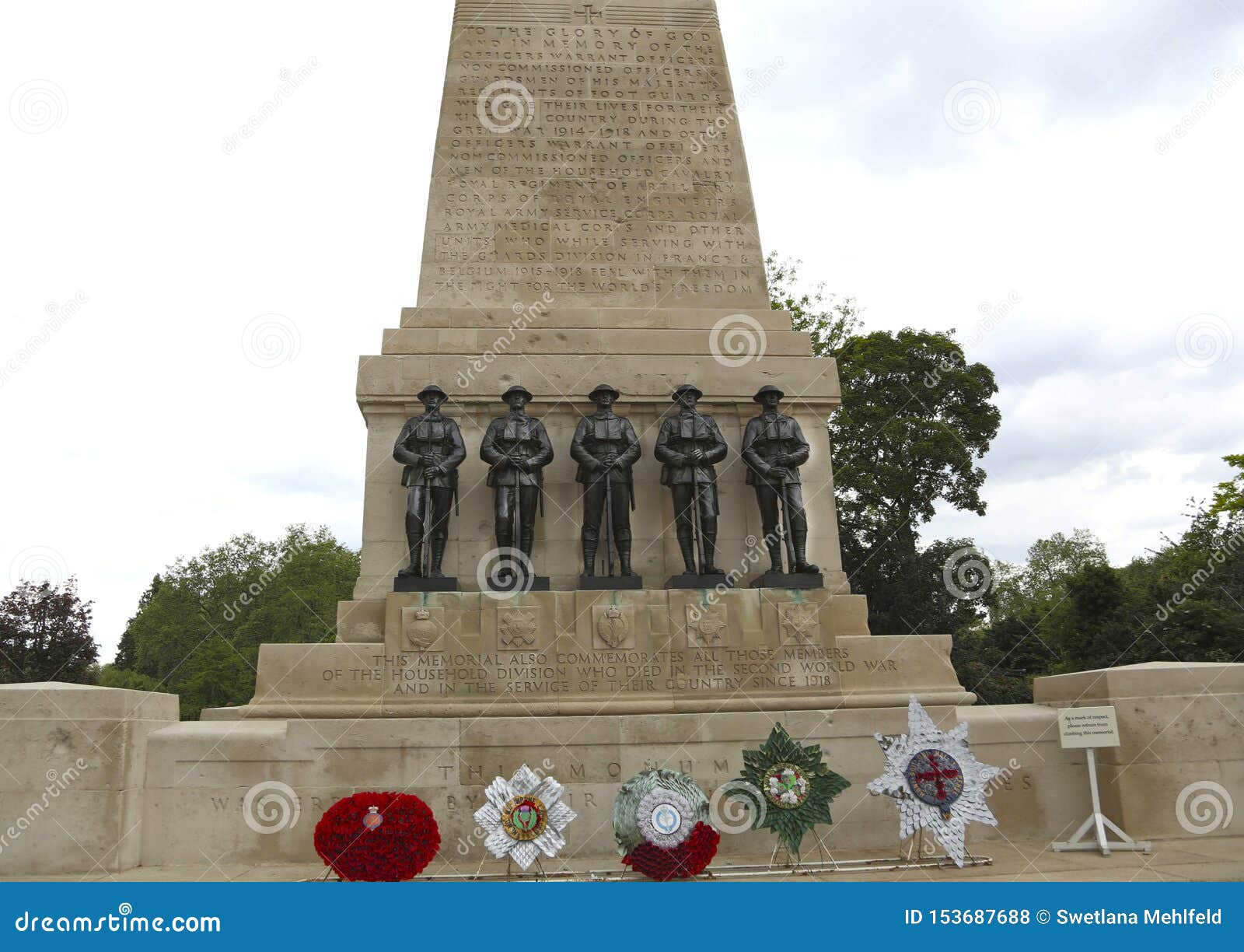 London, Great Britain -May 22, 2016: Guards Division War Memorial ...