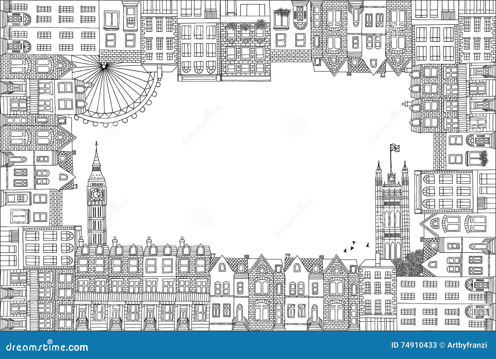 London greeting card frame stock vector. Illustration of europe - 74910433