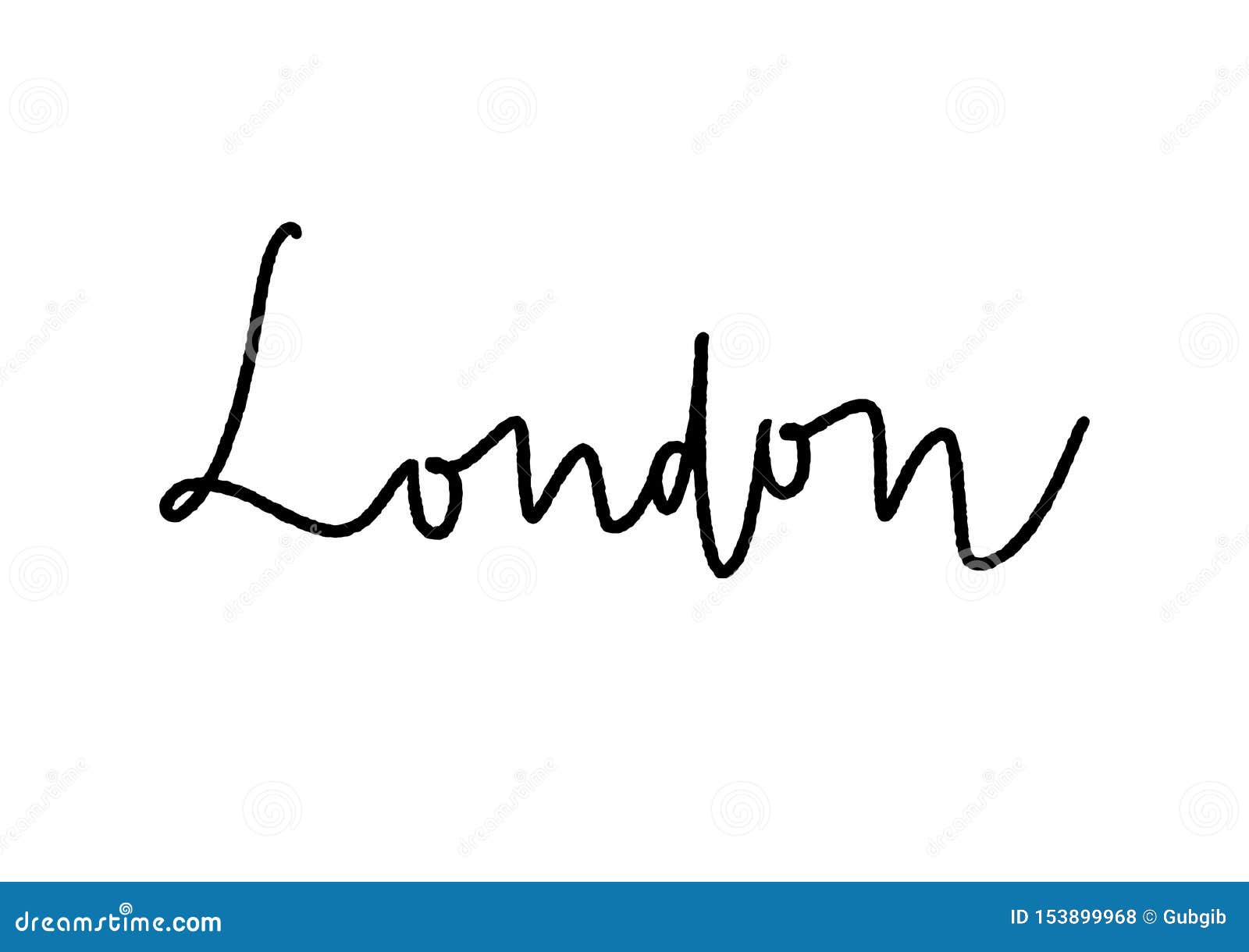London Hand Lettering on White Background Stock Vector - Illustration ...