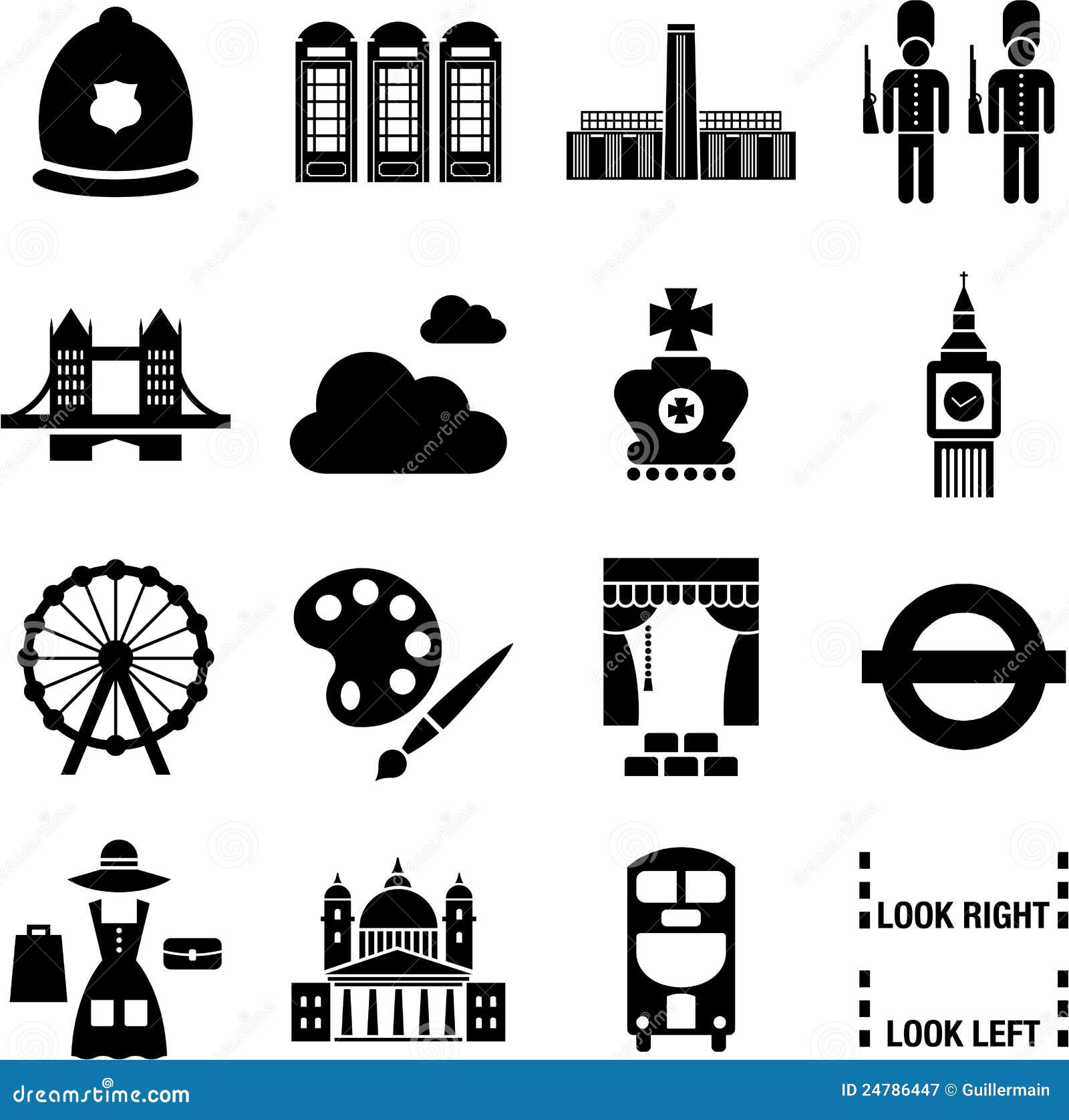 London icons stock vector. Illustration of couture, clouds - 24786447