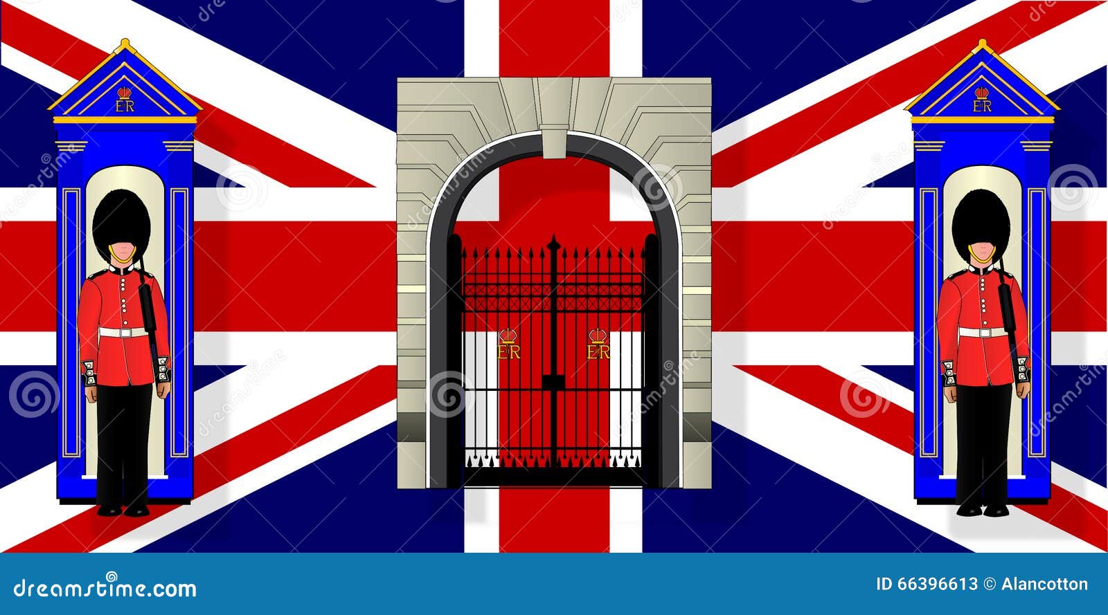 Sentry Boxes Vector Illustration | CartoonDealer.com #23582442