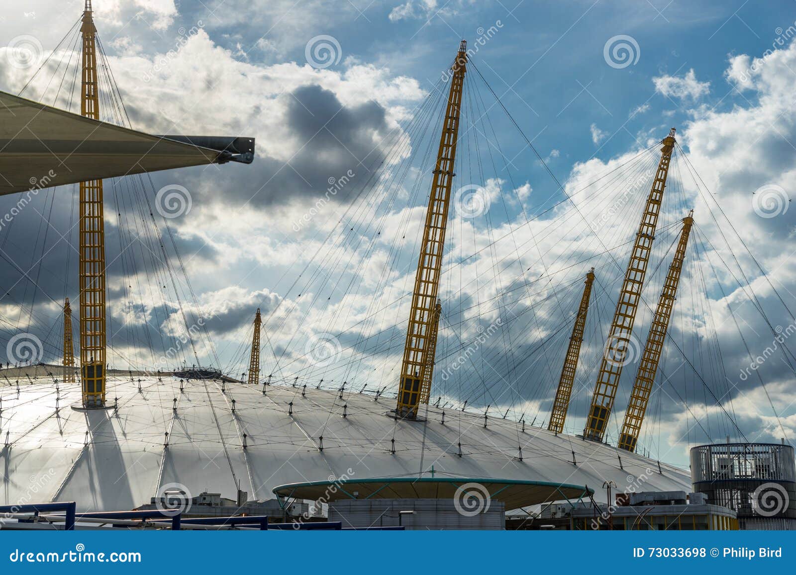 LONDON - JUNE 25 : View of the O2 Building from the River Thames ...