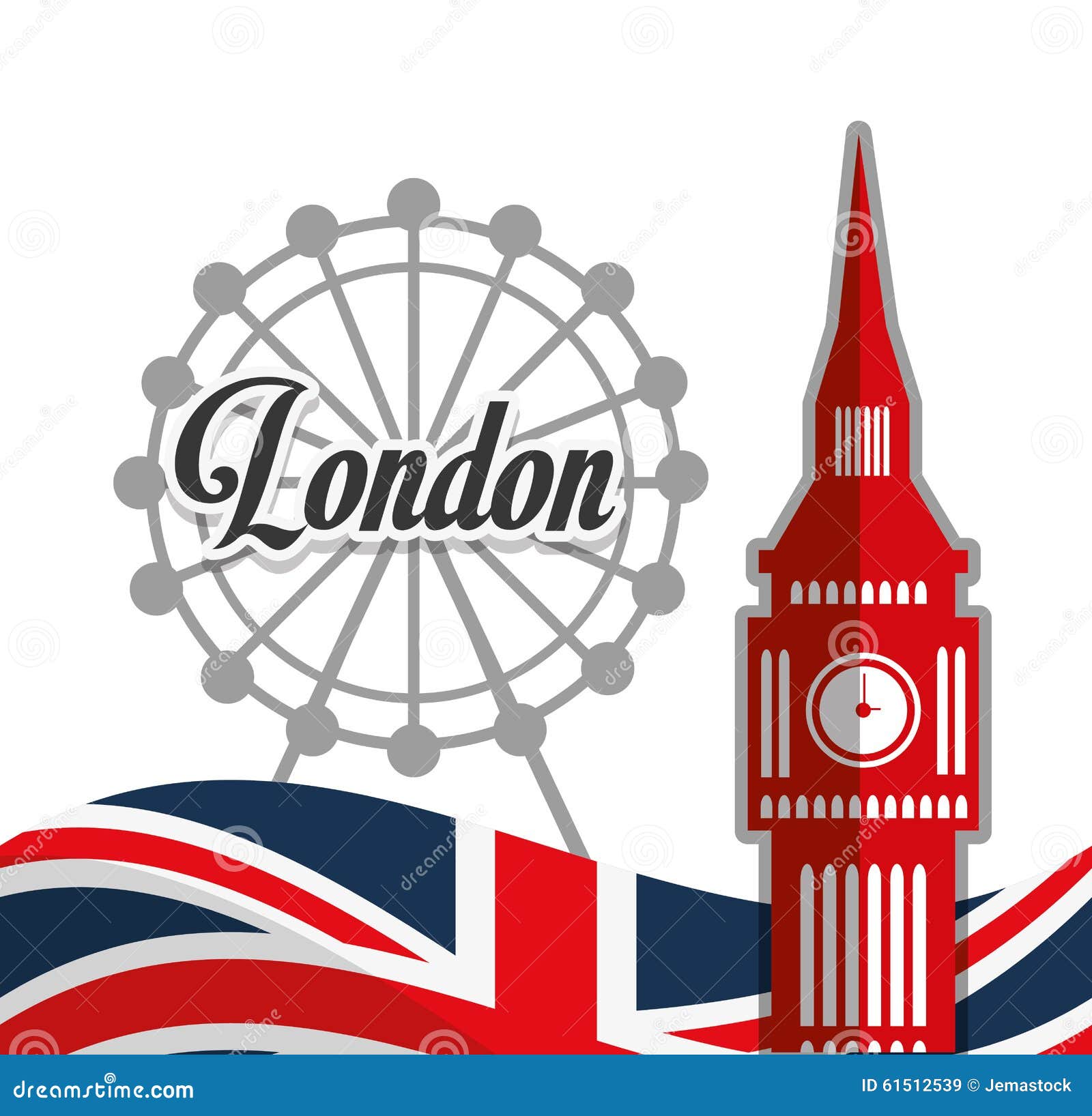 London landmarks design stock vector. Illustration of thames - 61512539