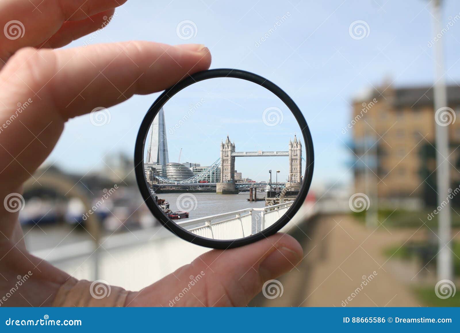 London through a lens stock photo. Image of river, london - 88665586