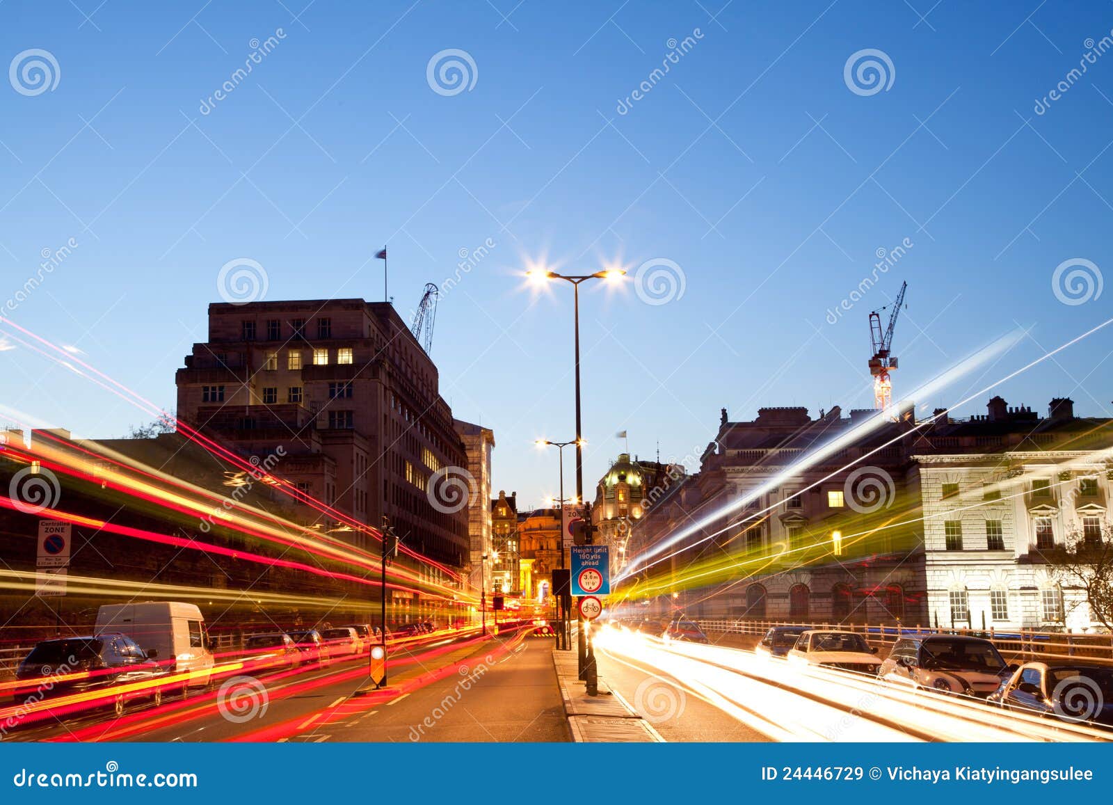 London Light trail stock image. Image of expressway, headlights - 24446729
