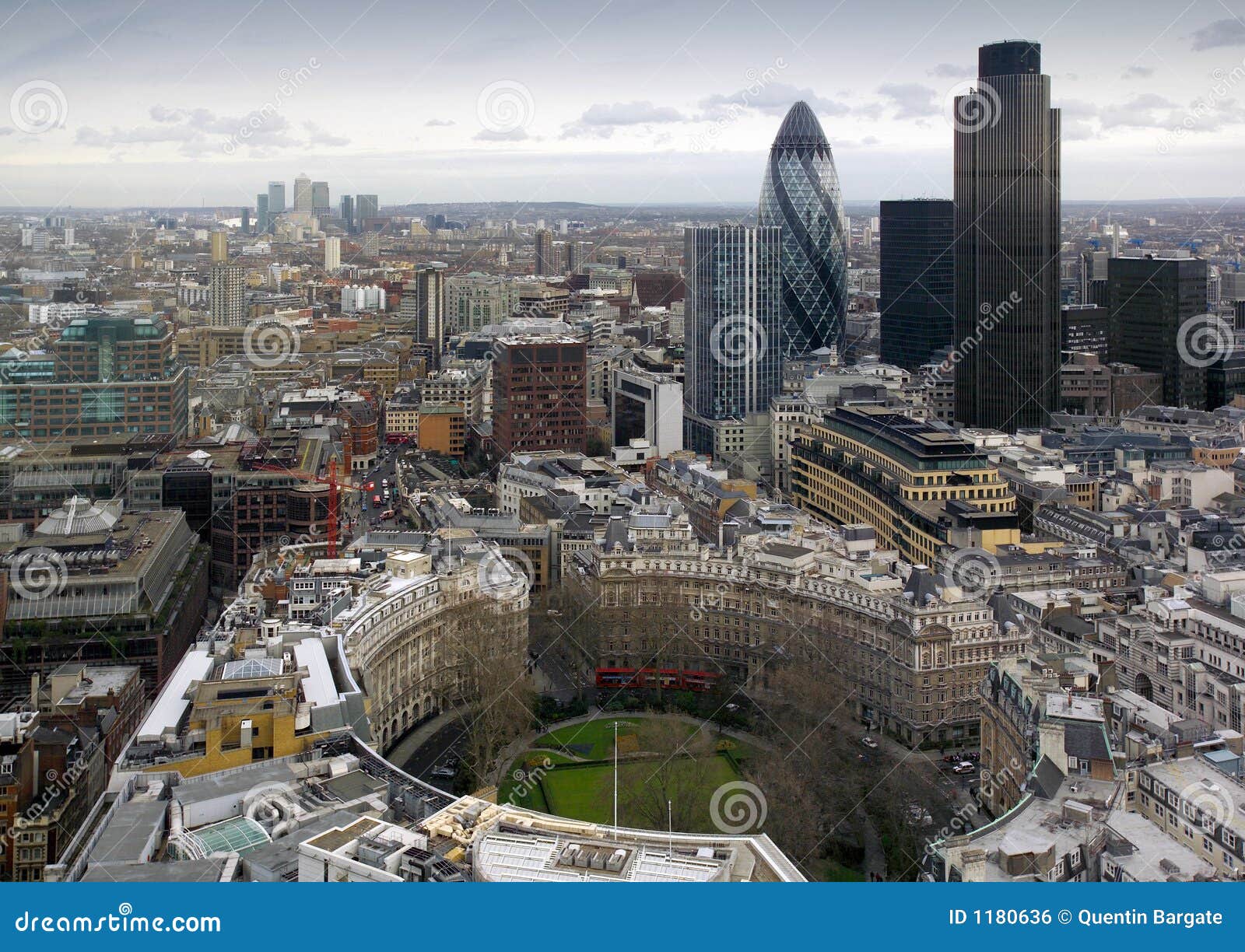London Looking East from CityPoint, March 2004 Stock Photo - Image of ...