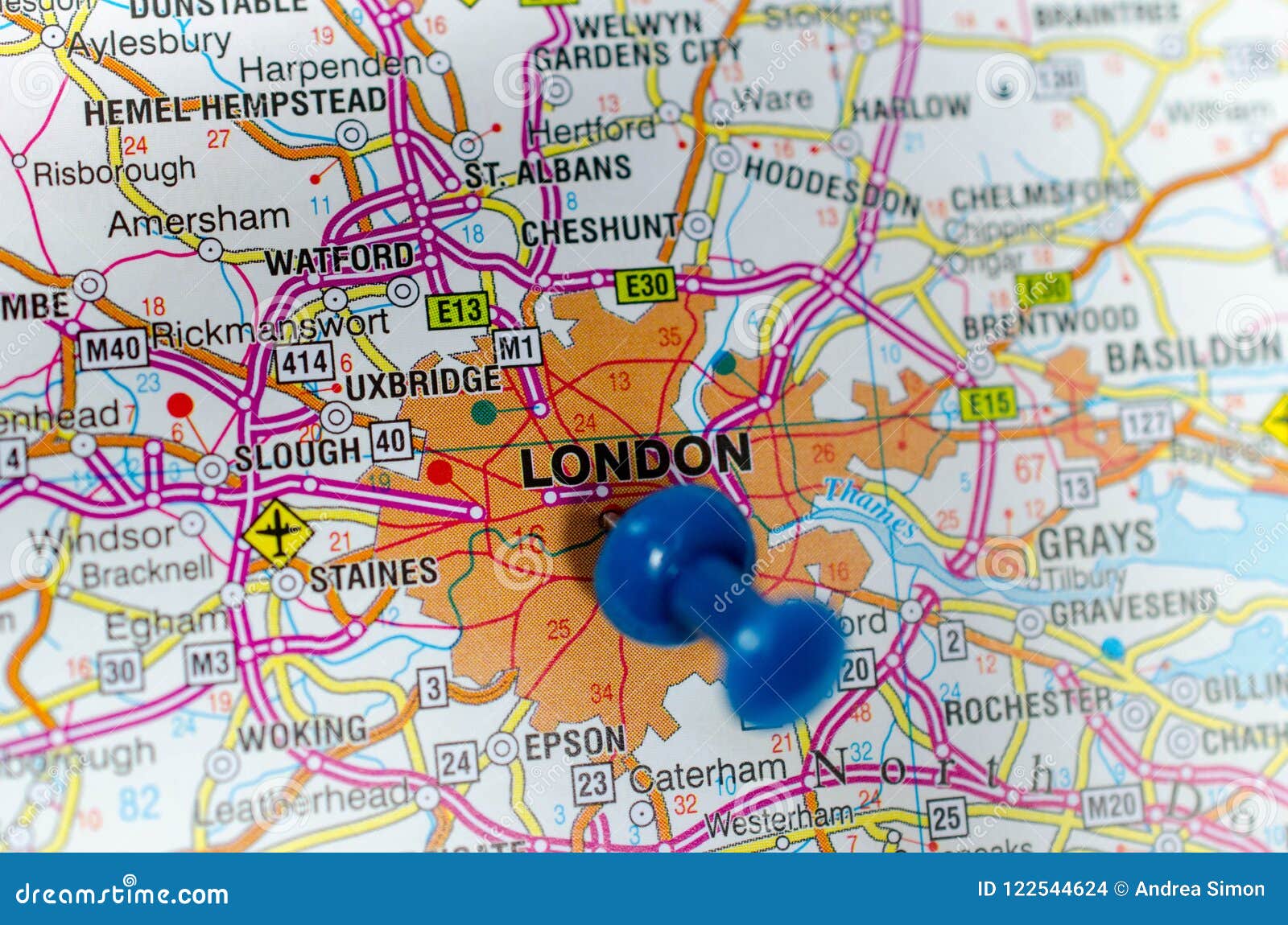London mapa zdjęcie stock. Obraz złożonej z autostrada - 122544624