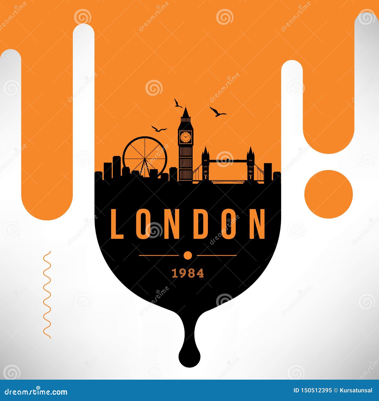 London Modern Bedside Table - Egerton Irwin 2d Art Design Stock Image ...