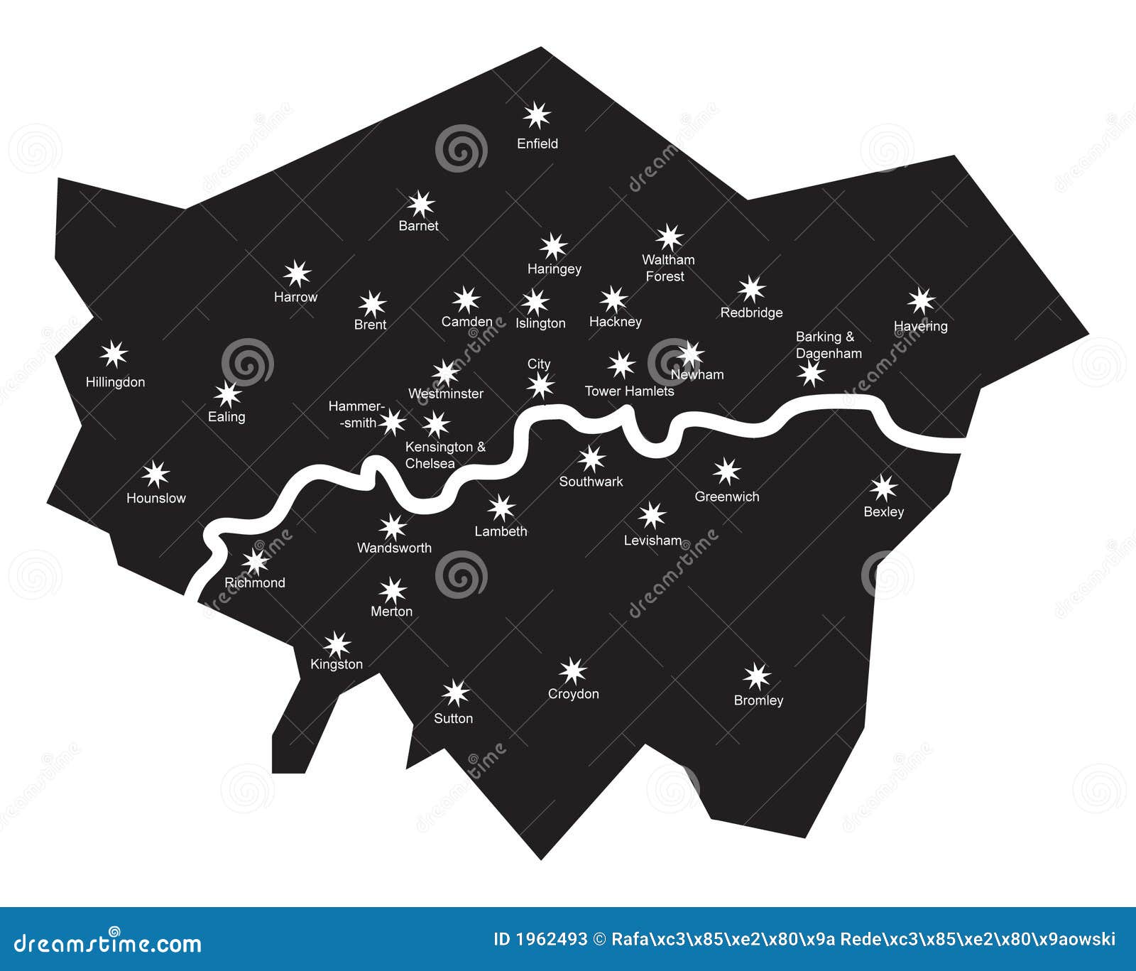 London by night stock vector. Illustration of city, kingdom - 1962493