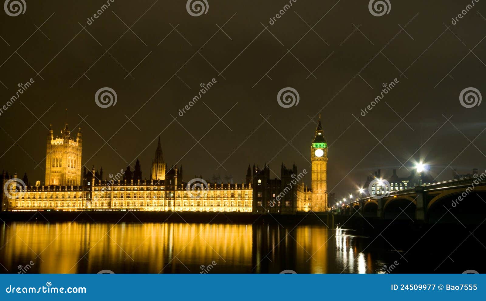 London at night stock image. Image of bridge, night, westminster - 24509977