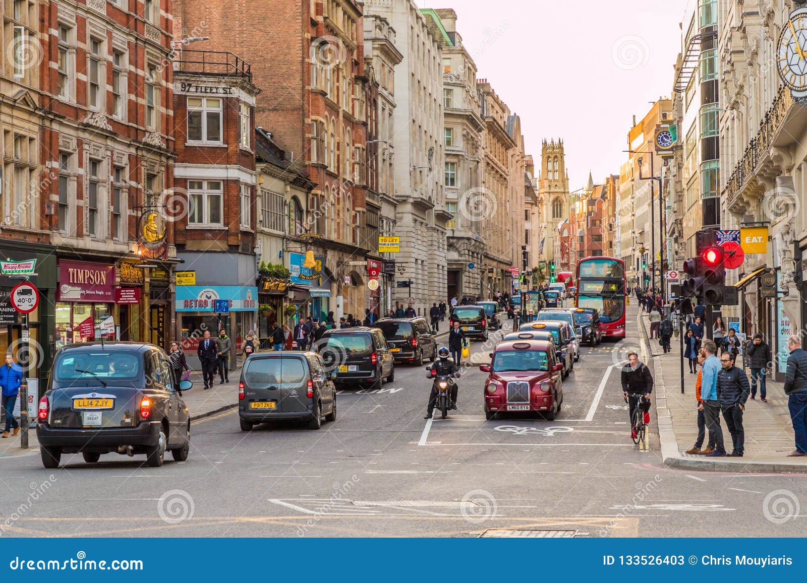 A typical view in London editorial stock photo. Image of city - 133526403
