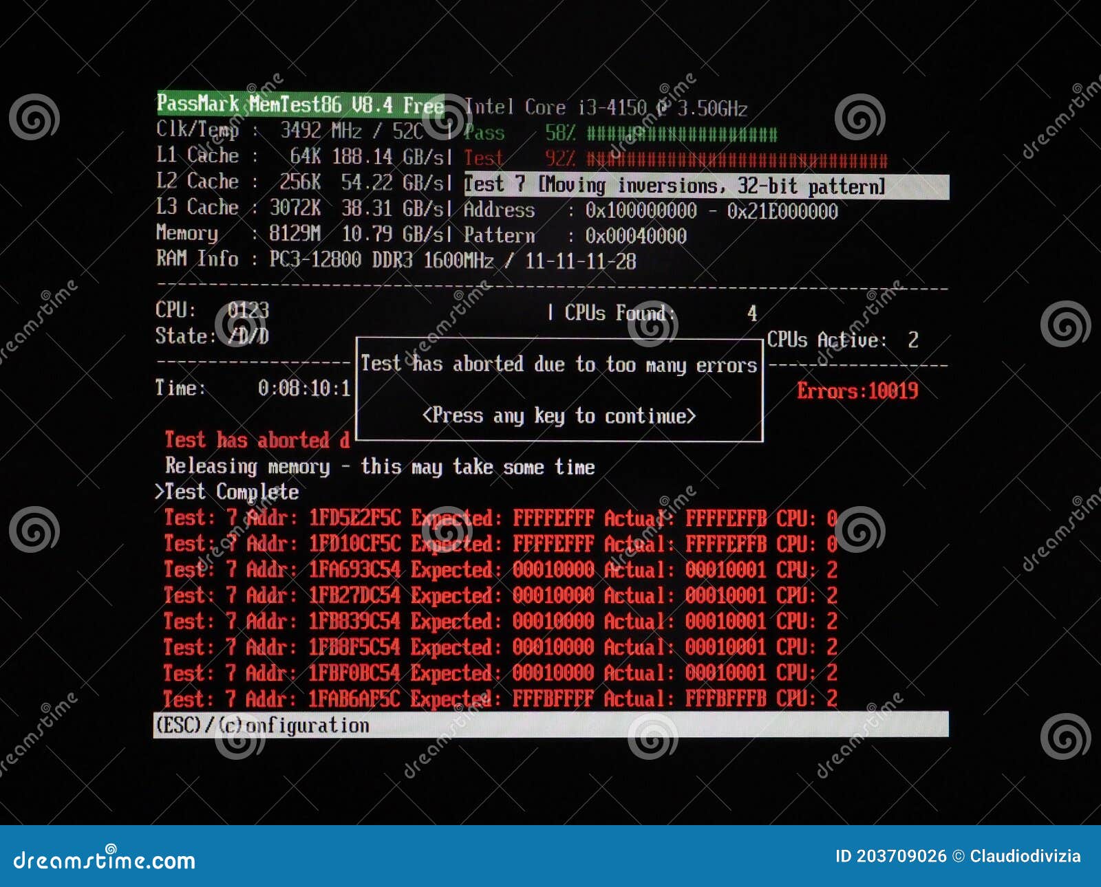 LONDON - OCT 2020: PassMark MemTest86 Ram Test Editorial Photo - Image ...
