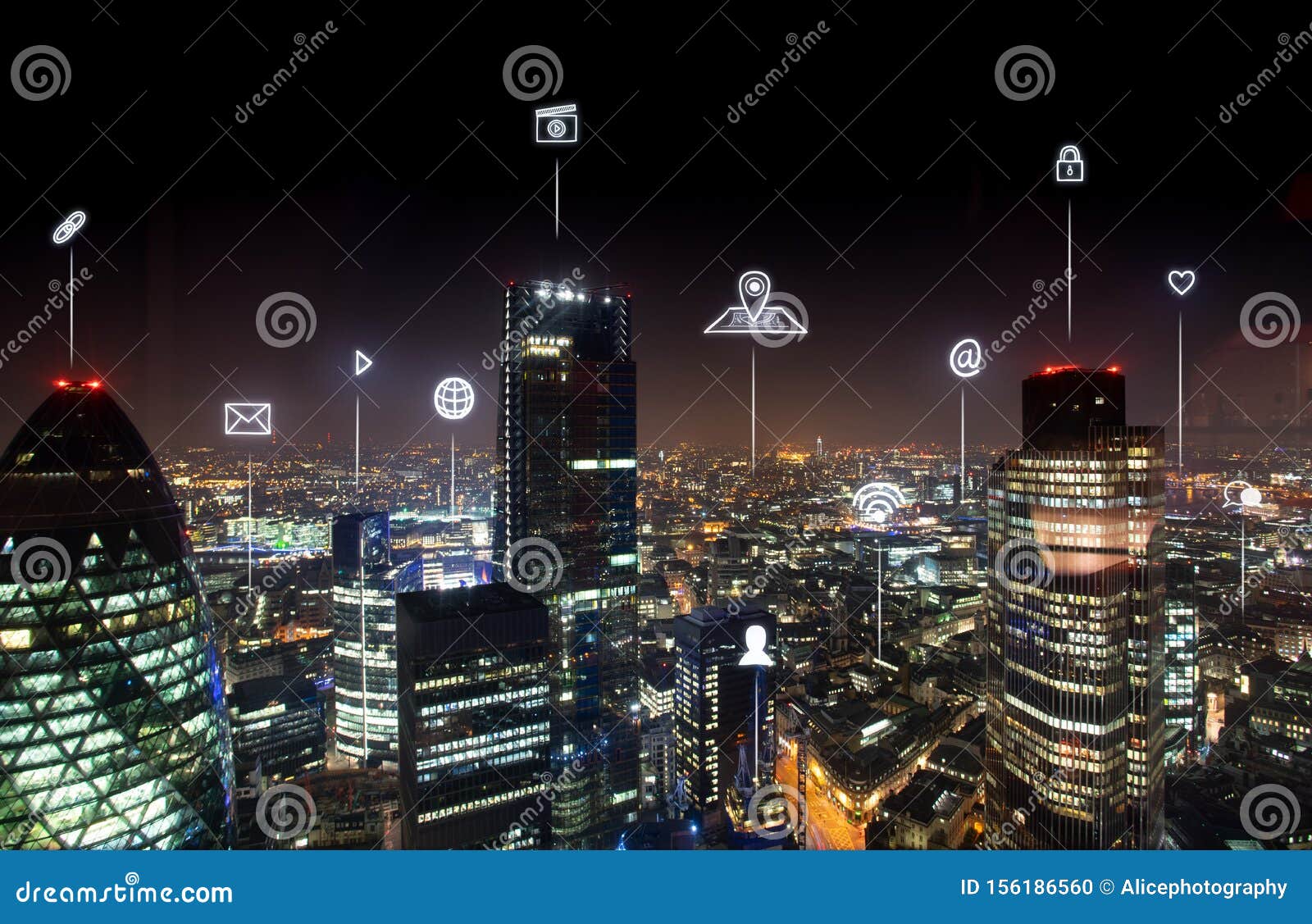 London Office Building for Network and Future Concept Editorial Image ...