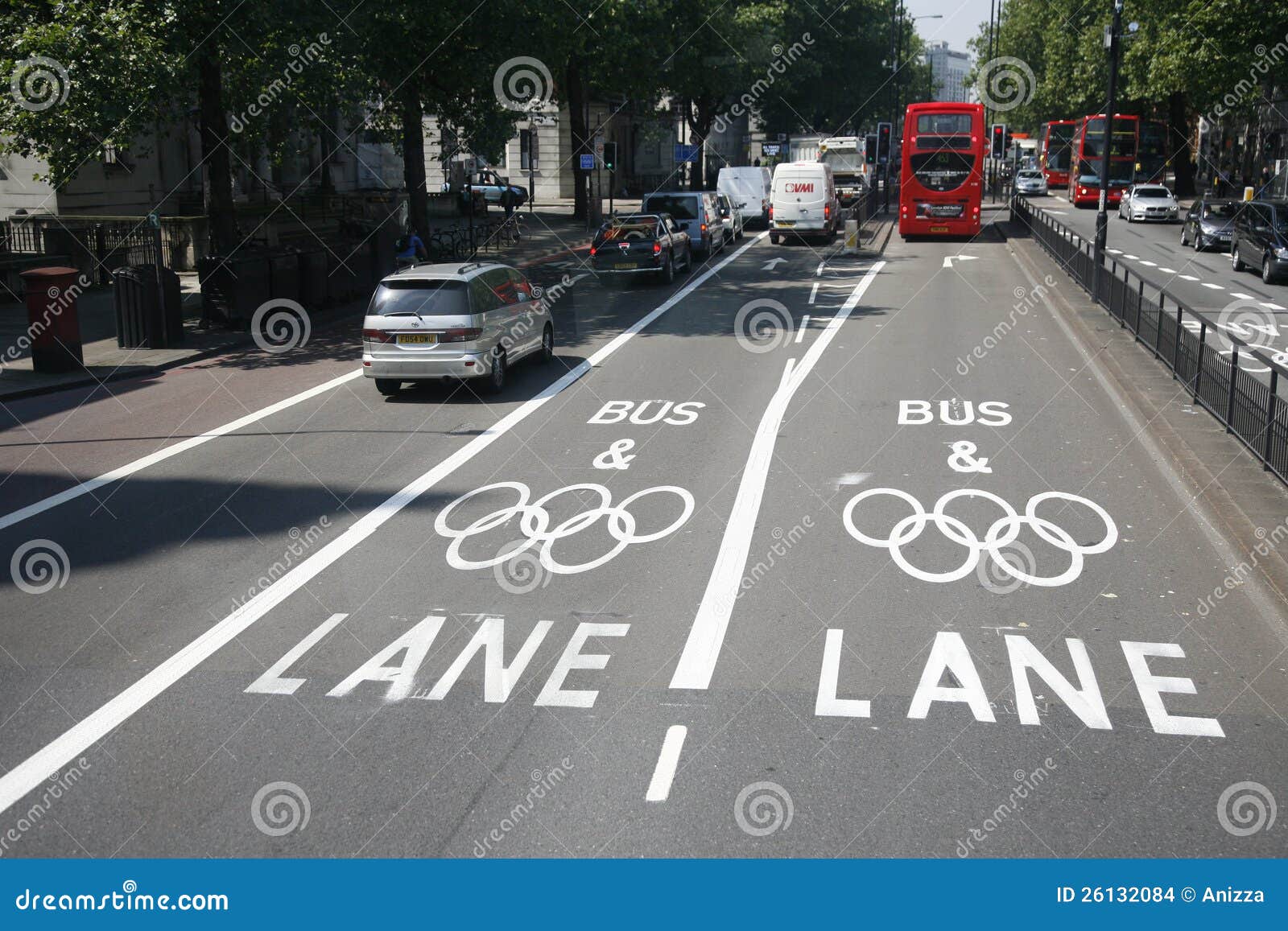 London Olympic Traffic Restriction Lane Editorial Stock Image - Image ...