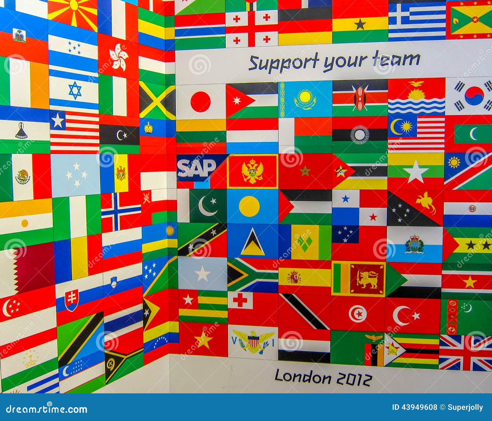2012 London Olympics Flags editorial stock photo. Image of nation ...