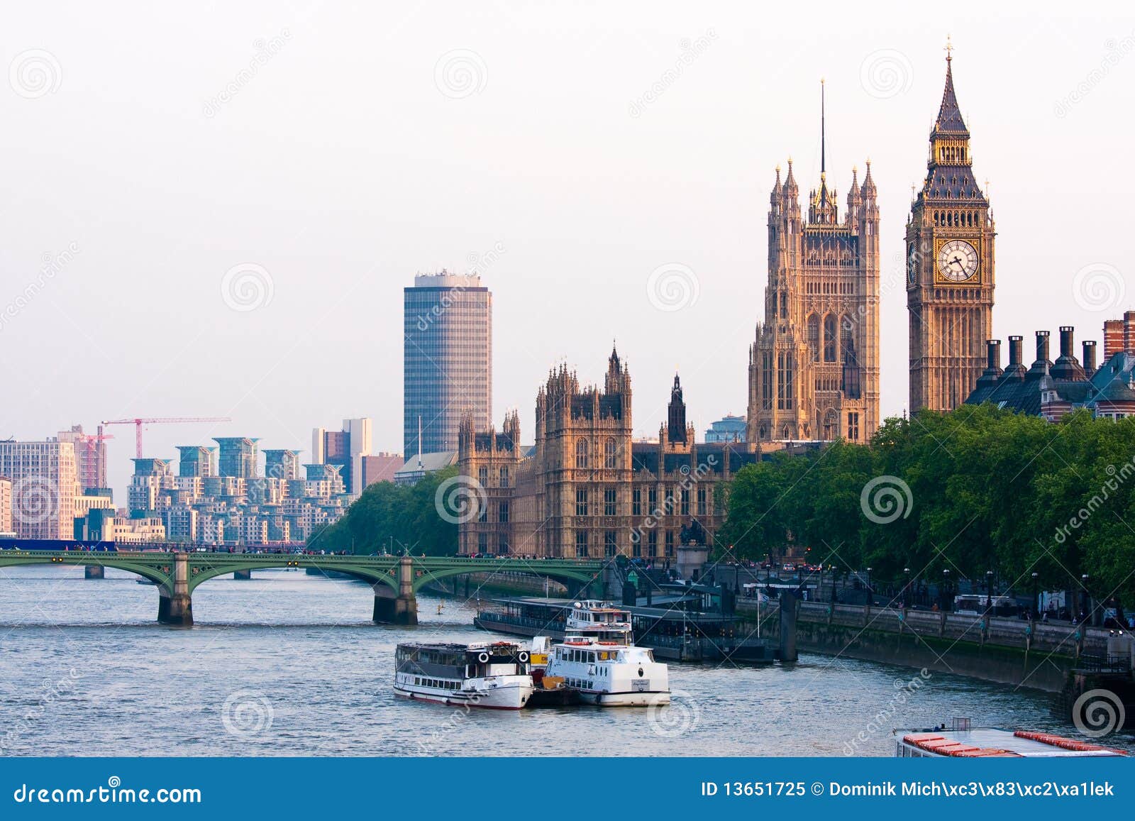 London panorama stock image. Image of thames, scenery - 13651725
