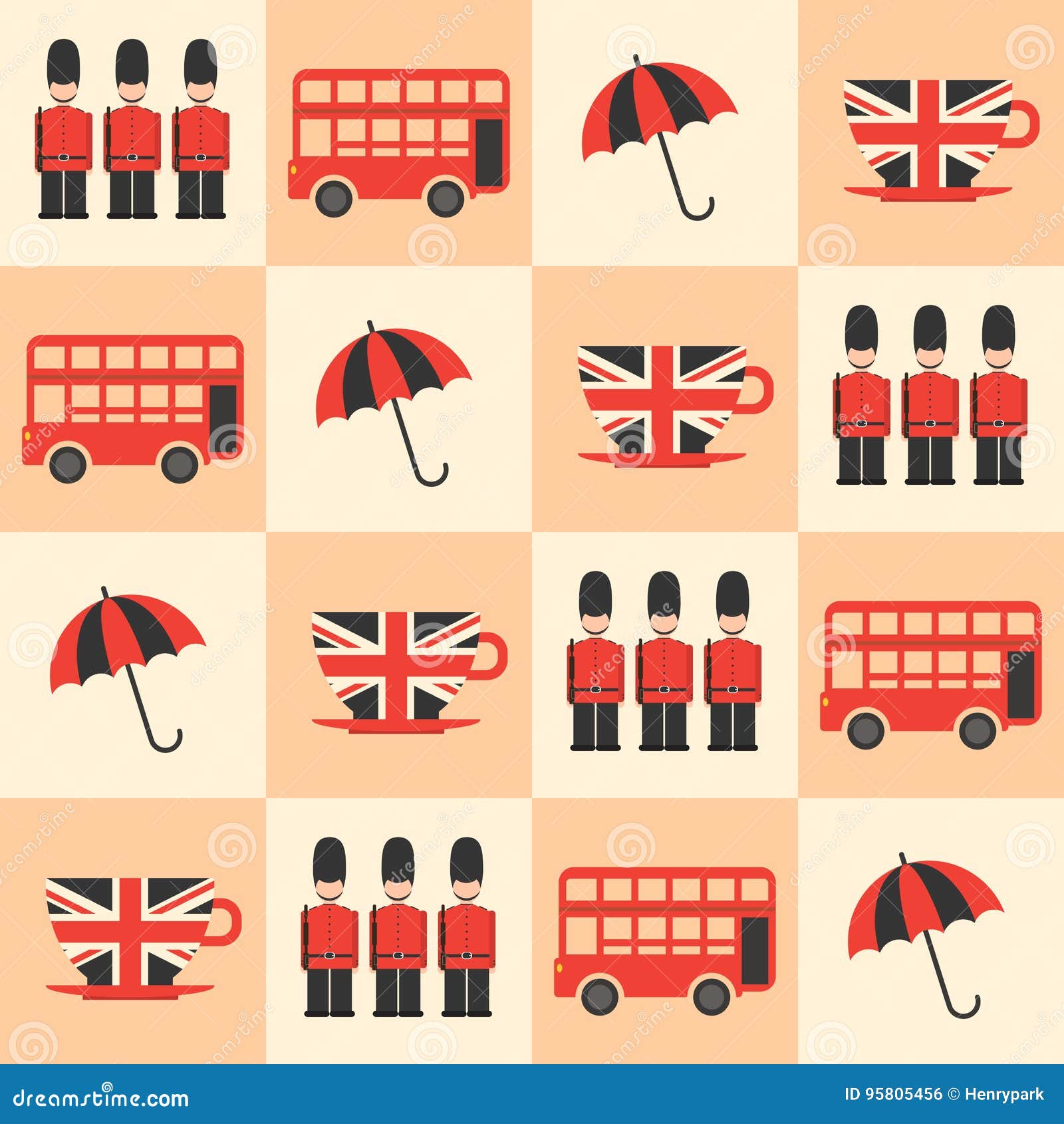 London pattern seamless stock vector. Illustration of double - 95805456