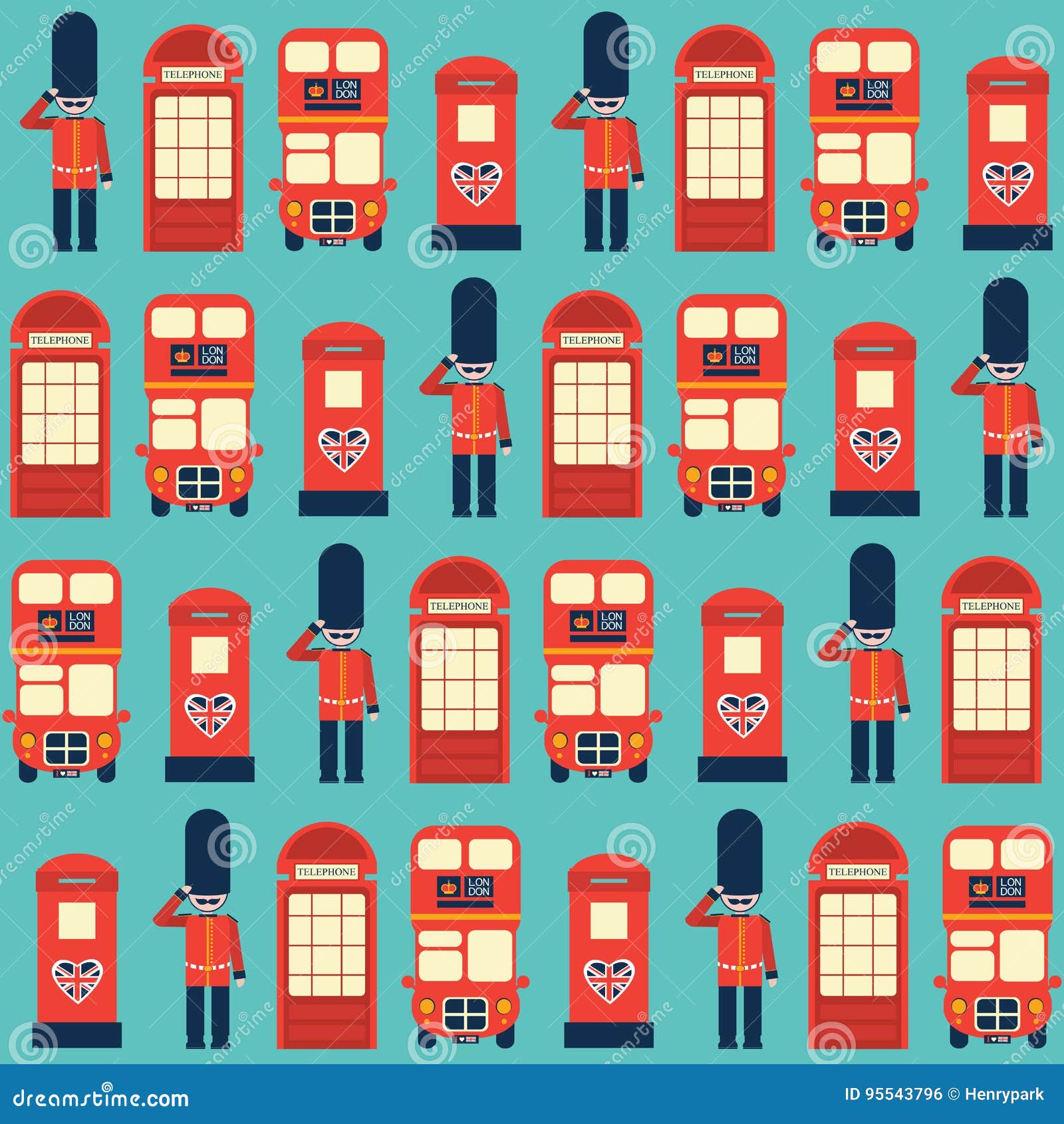 London pattern seamless stock vector. Illustration of city - 95543796