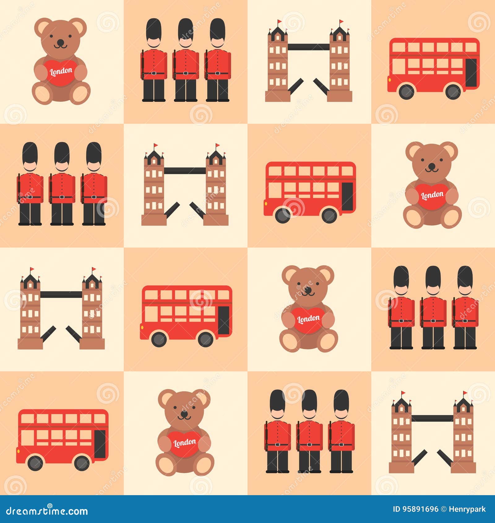 London pattern seamless stock vector. Illustration of fabric - 95891696