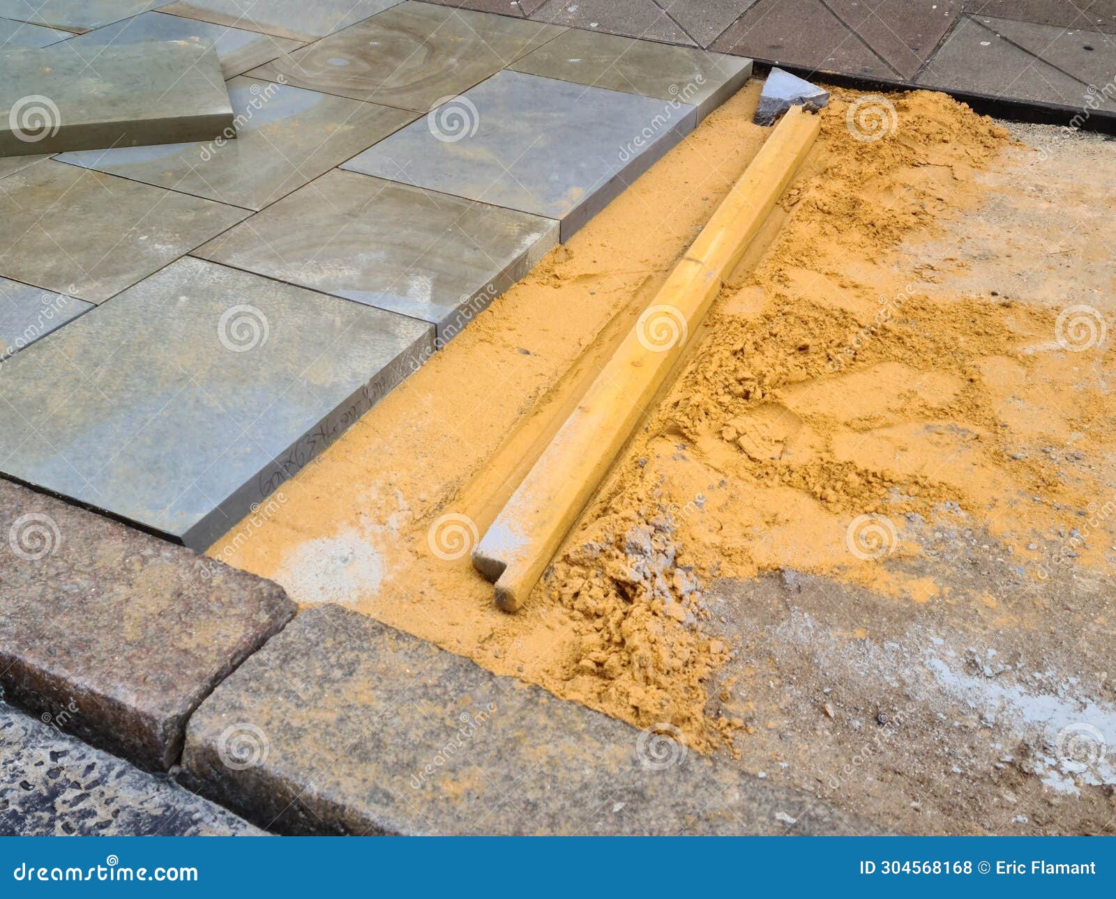 London Pedestrian Pavement Laying Stock Photo - Image of london ...