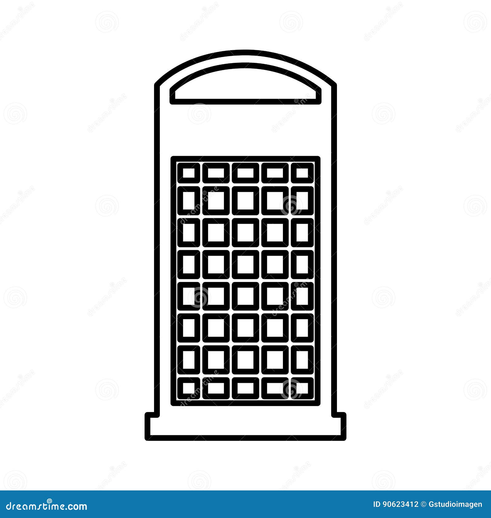 London Phone Cab Isolated Icon Stock Vector - Illustration of british ...