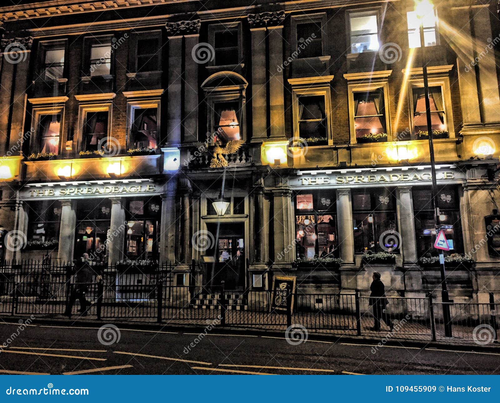 London Pub Exterior in Evening Light Editorial Stock Image - Image of ...
