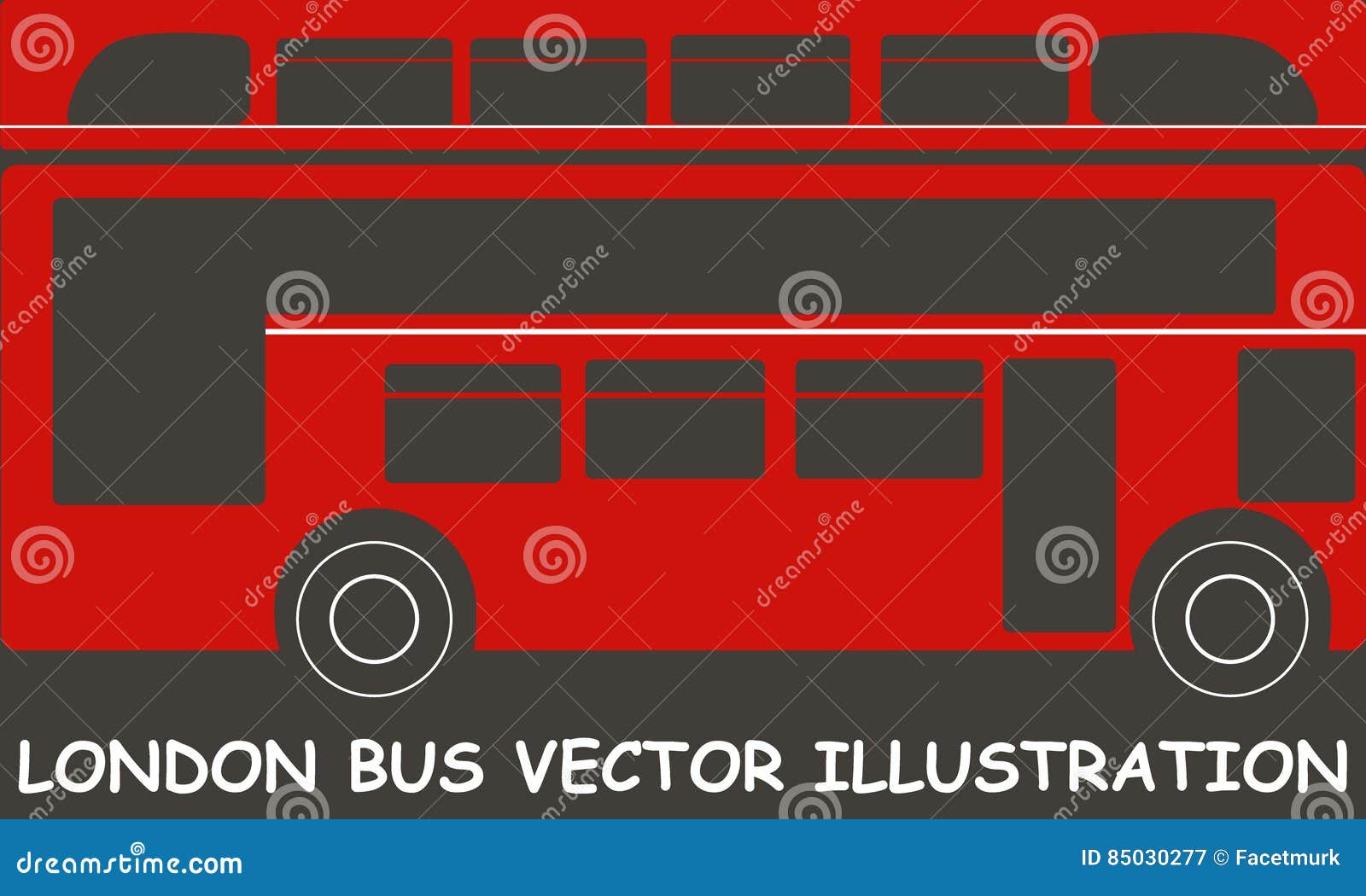 London Red Bus Vector Illustration Isolated Stock Vector - Illustration ...