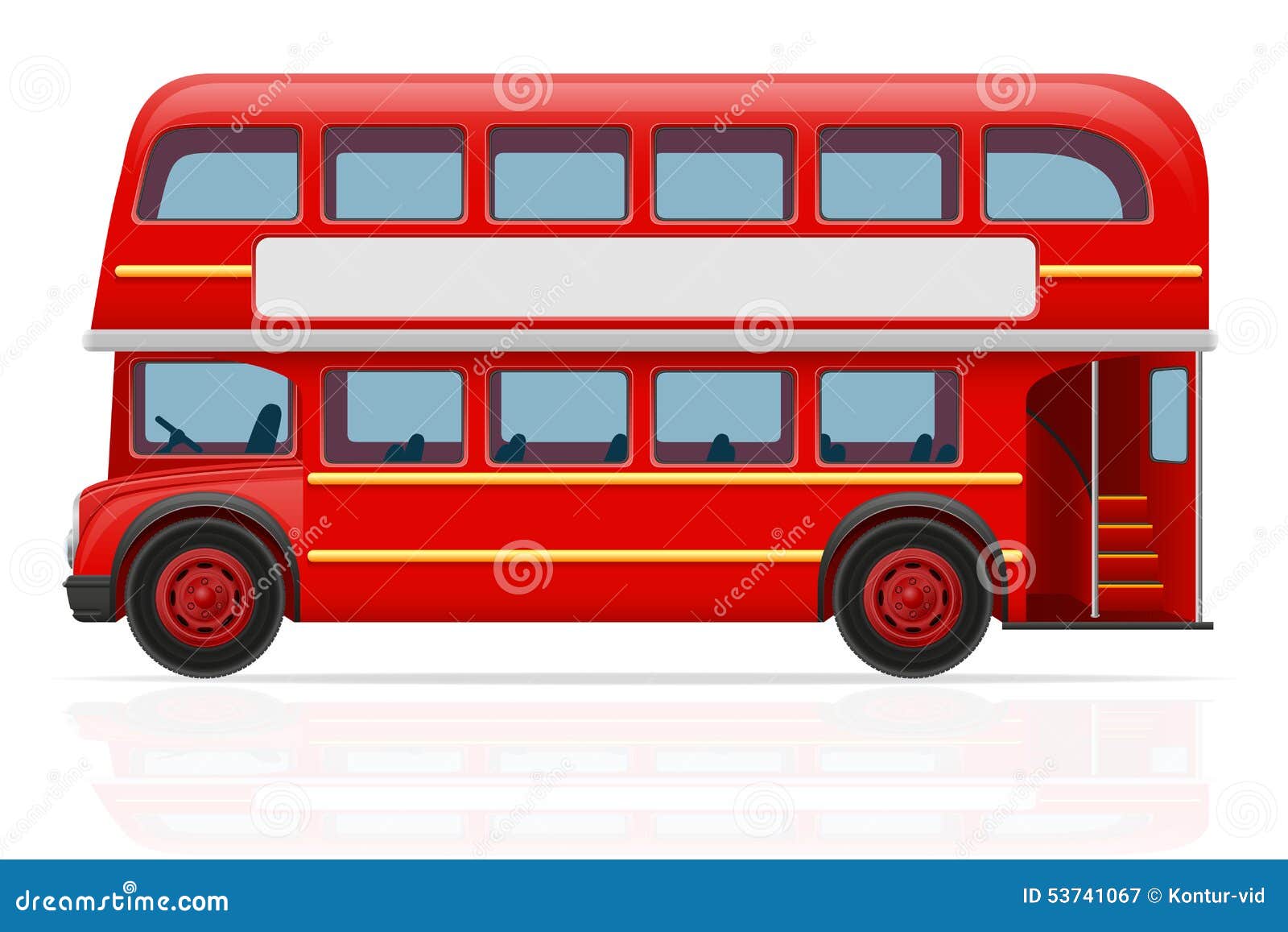 London Red Bus Vector Illustration Stock Vector - Illustration of ...