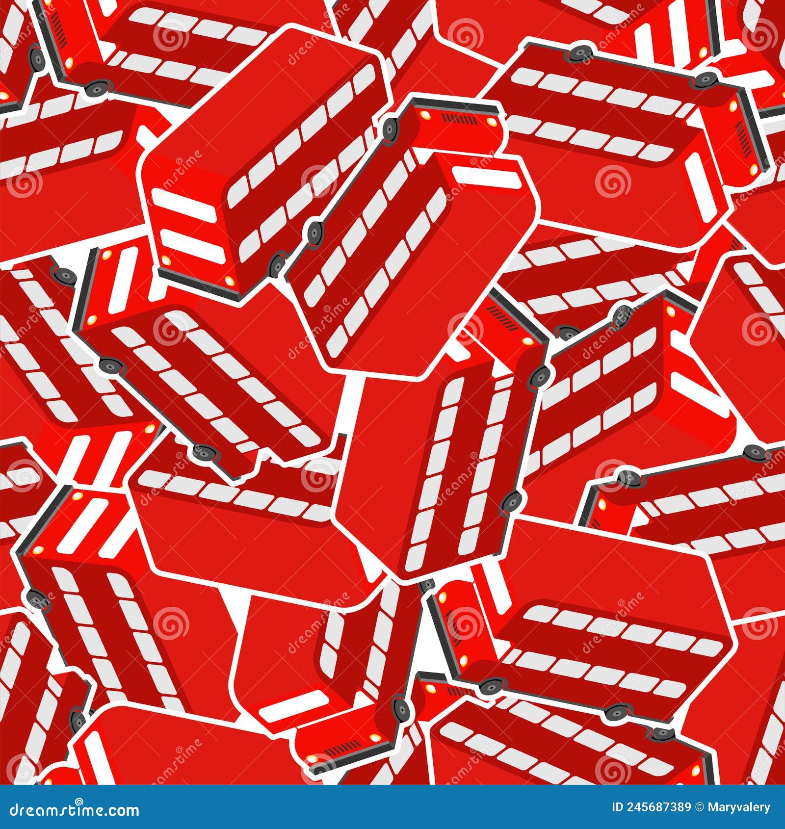 London Red Double Decker Bus Pattern Seamless. UK Landmark Bus ...