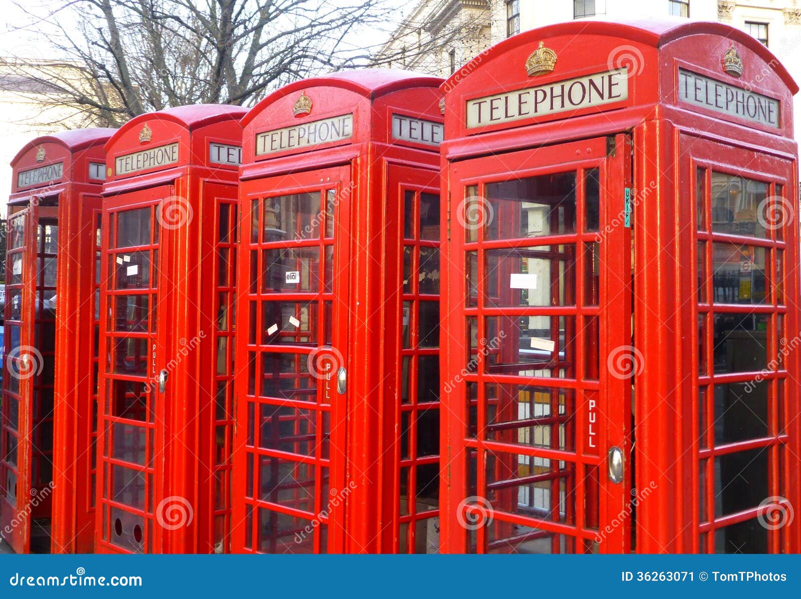 London - Red Telephone Booths Stock Image - Image of london, britain ...