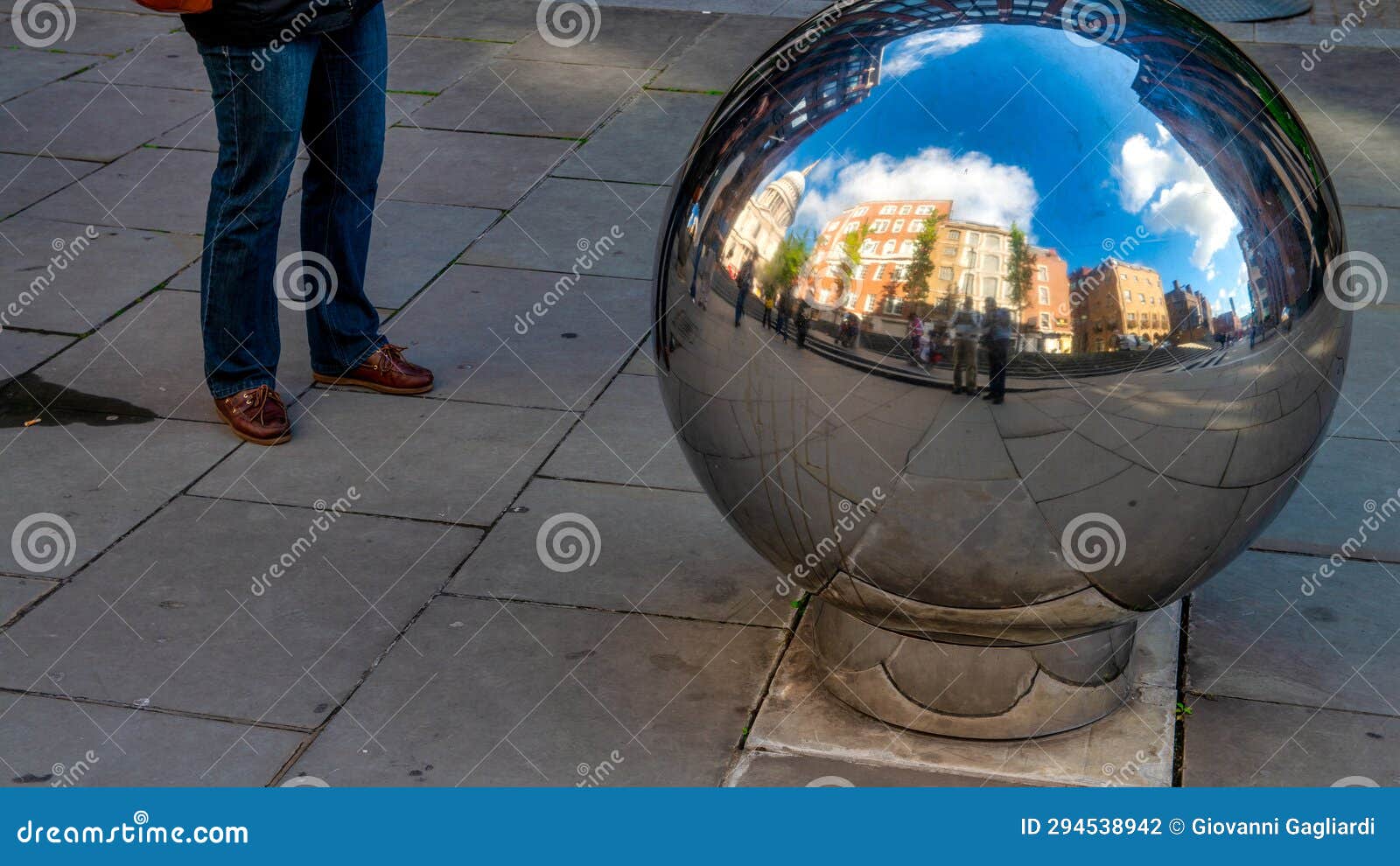 London Reflection in a Sphere Editorial Photography - Image of ...