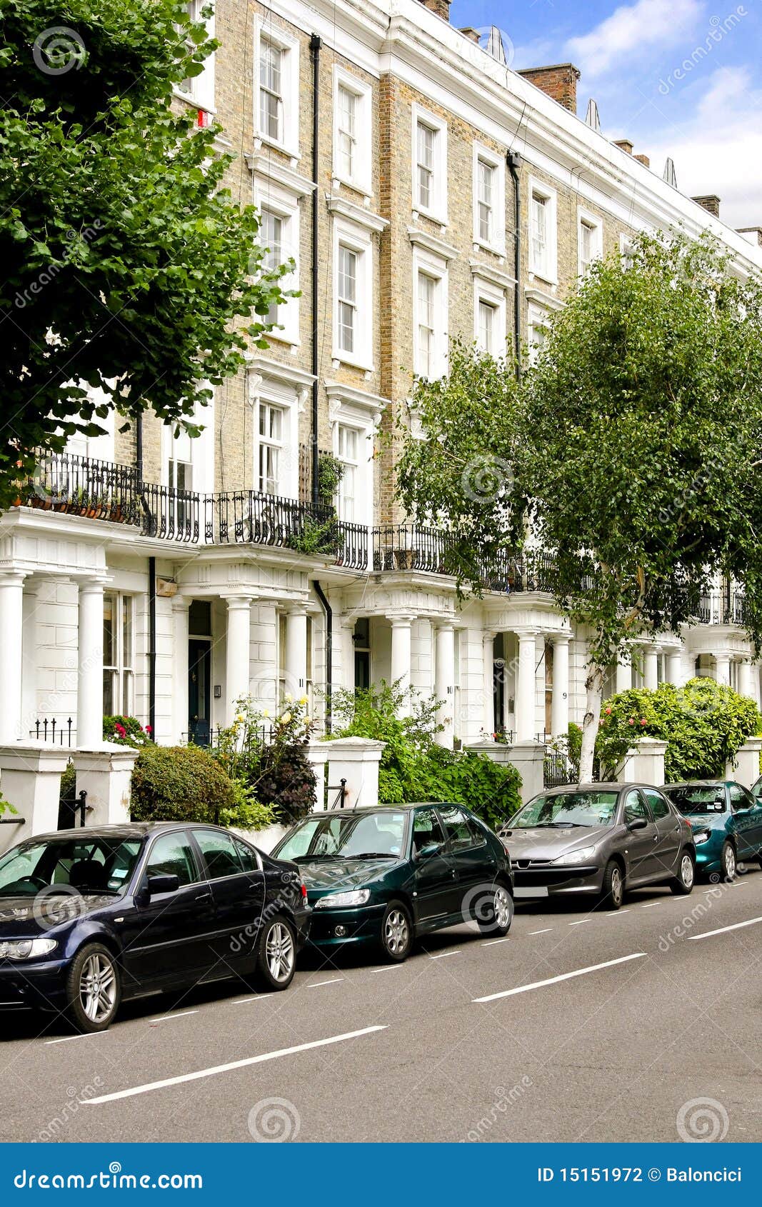 Residential Street With Large Detached Houses Royalty-Free Stock ...