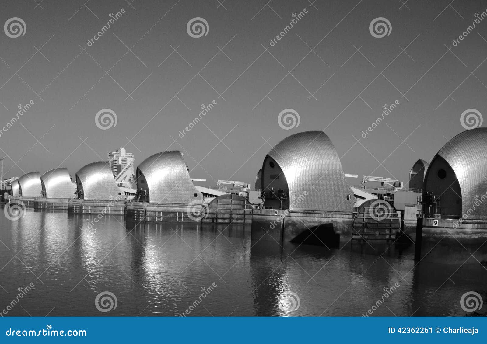 London River Thames Barrier Stock Image - Image of capital, black: 42362261