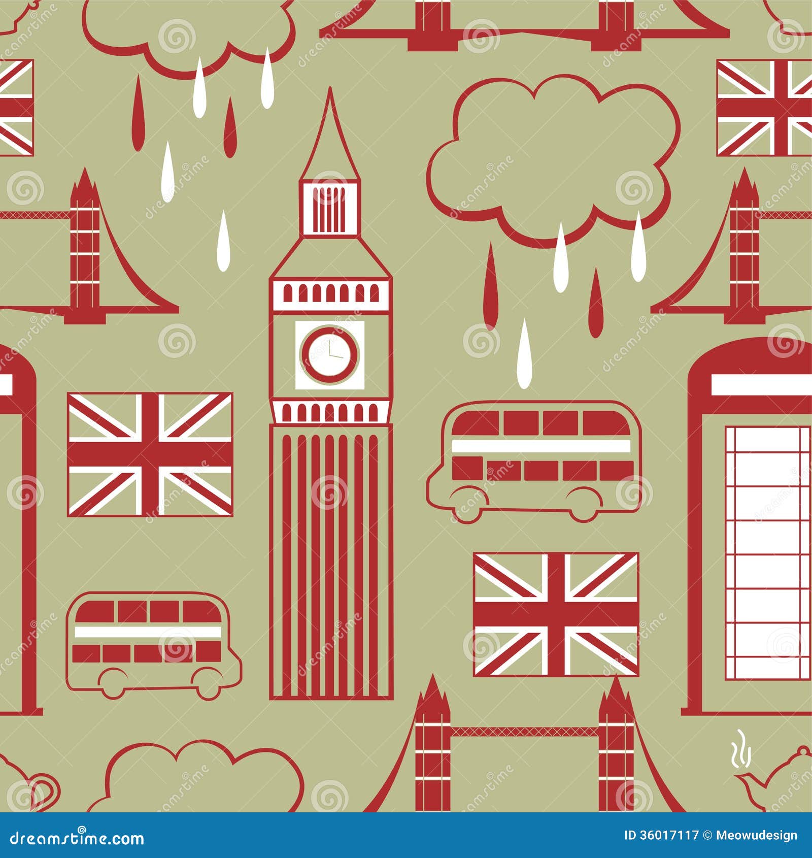 London seamless pattern stock vector. Illustration of building - 36017117