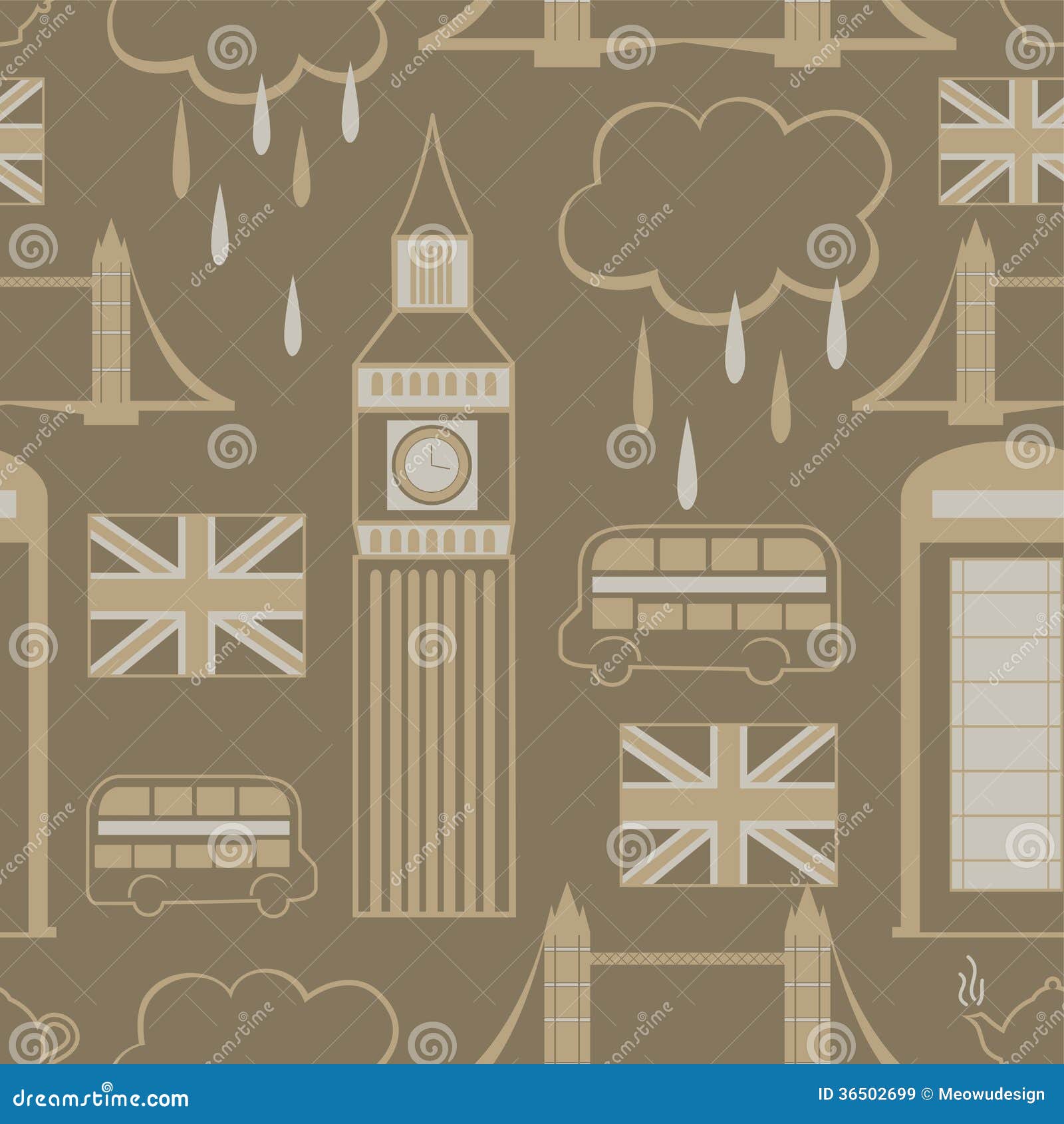 London seamless pattern stock vector. Illustration of london - 36502699
