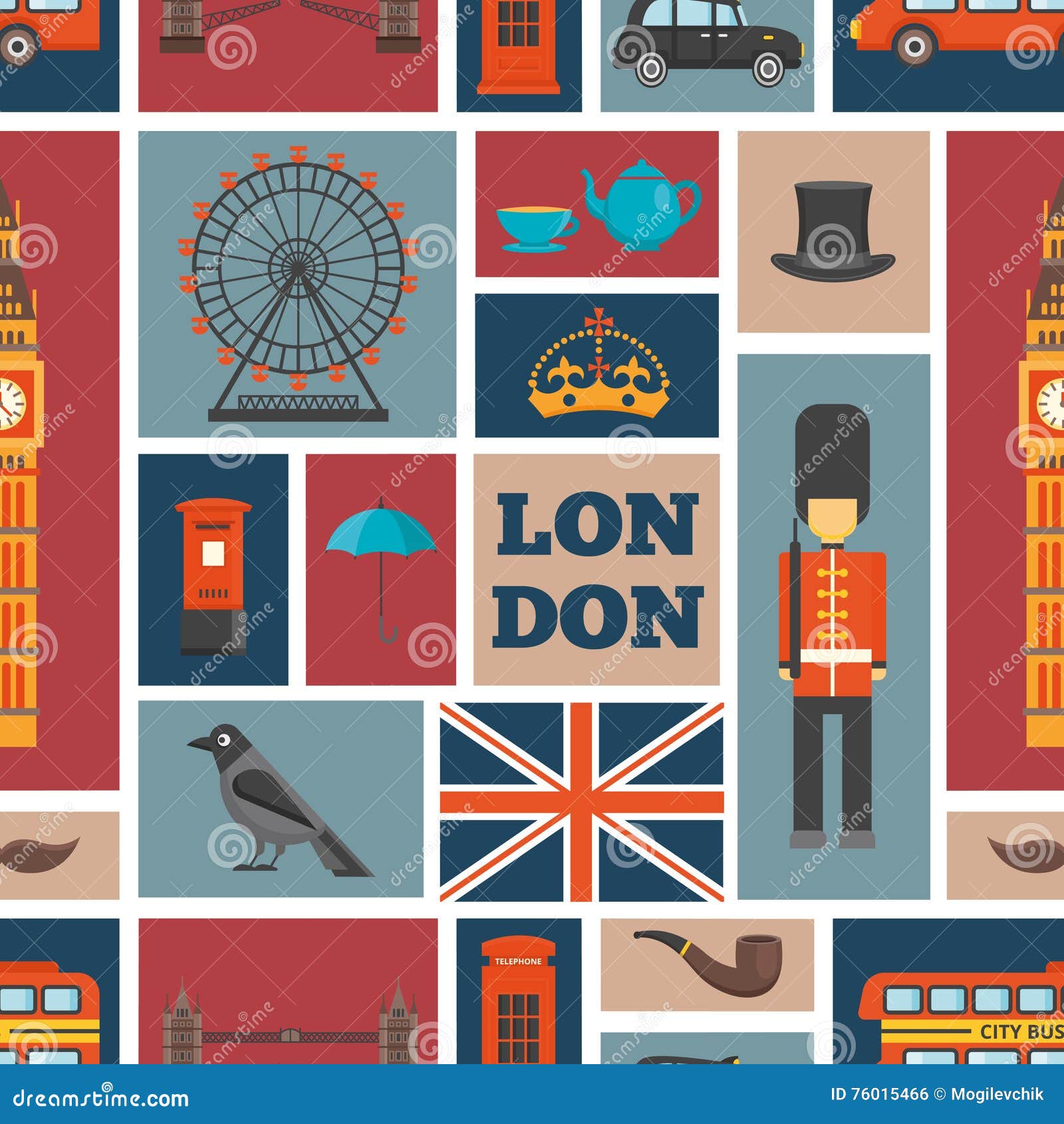 London Seamless Pattern stock vector. Illustration of scrapbook - 76015466
