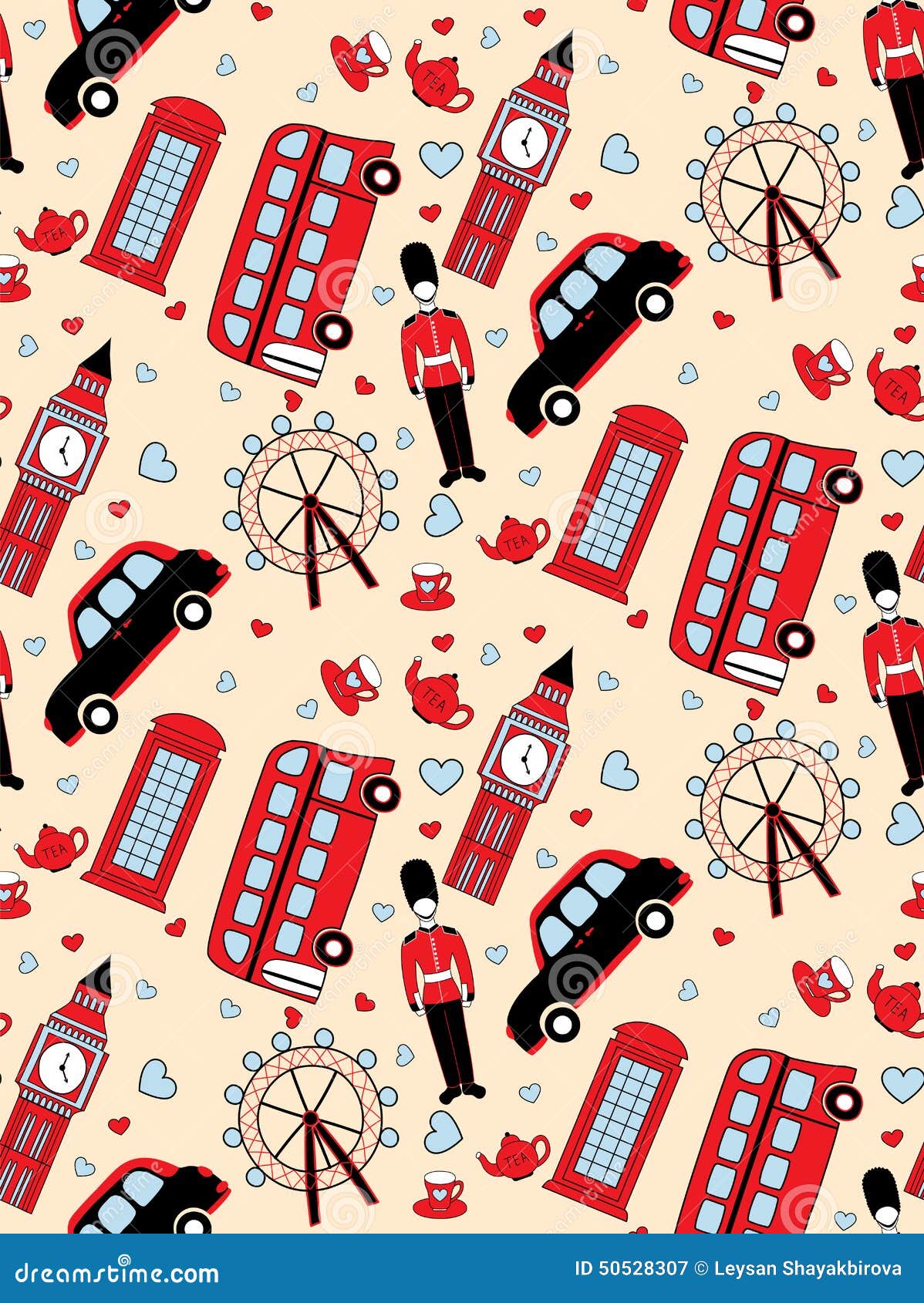 London seamless pattern editorial photography. Illustration of double ...