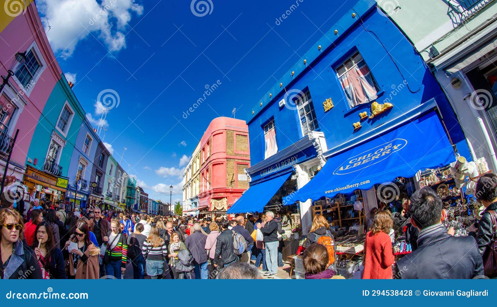 London - September 2012: Notting Hill is a Famous London District ...
