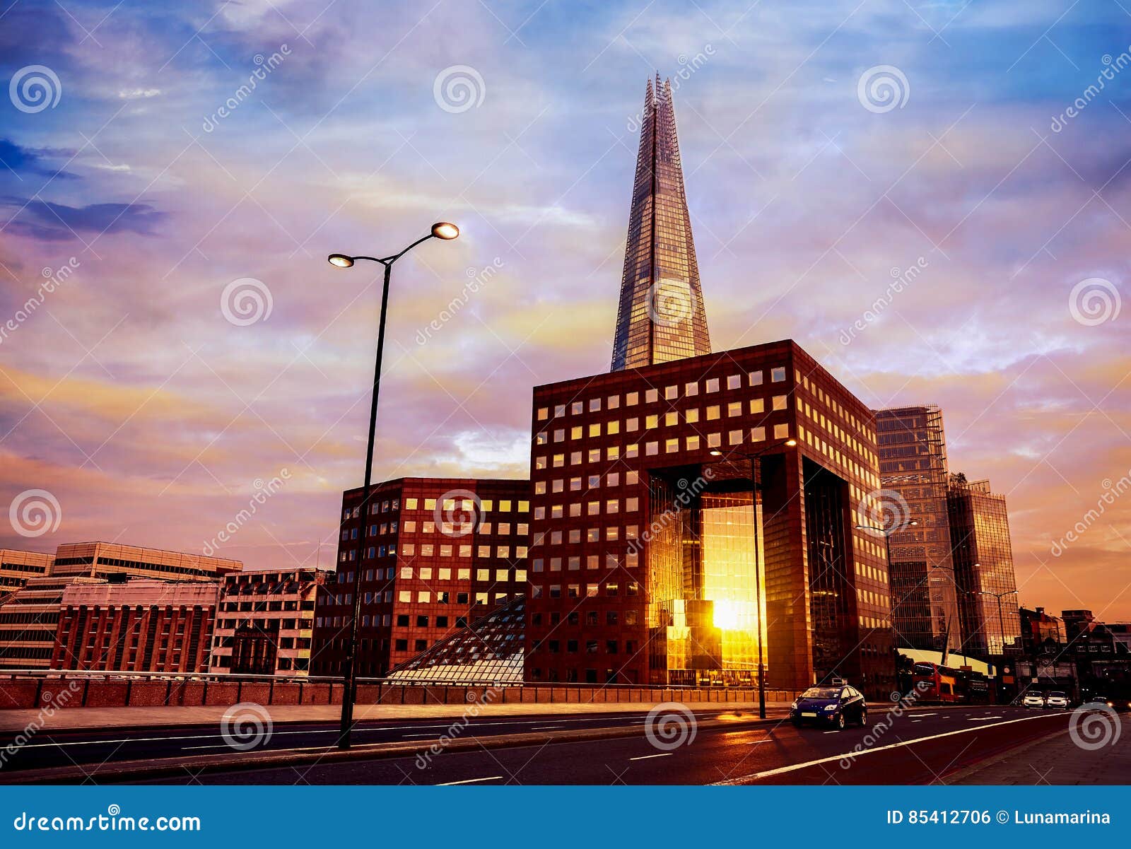 London the Shard Building at Sunset Editorial Photo - Image of ...