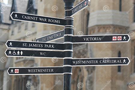 London Signs editorial photography. Image of tourism, pedestrian - 6582012