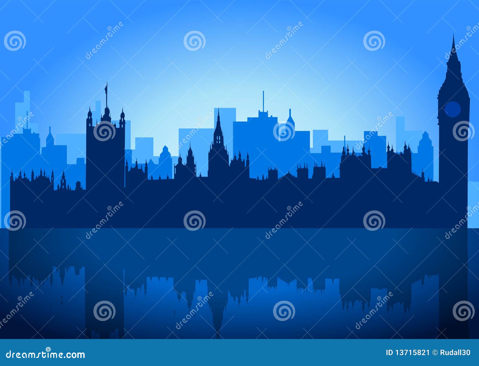 London Skyline stock vector. Illustration of london, holiday - 13715821